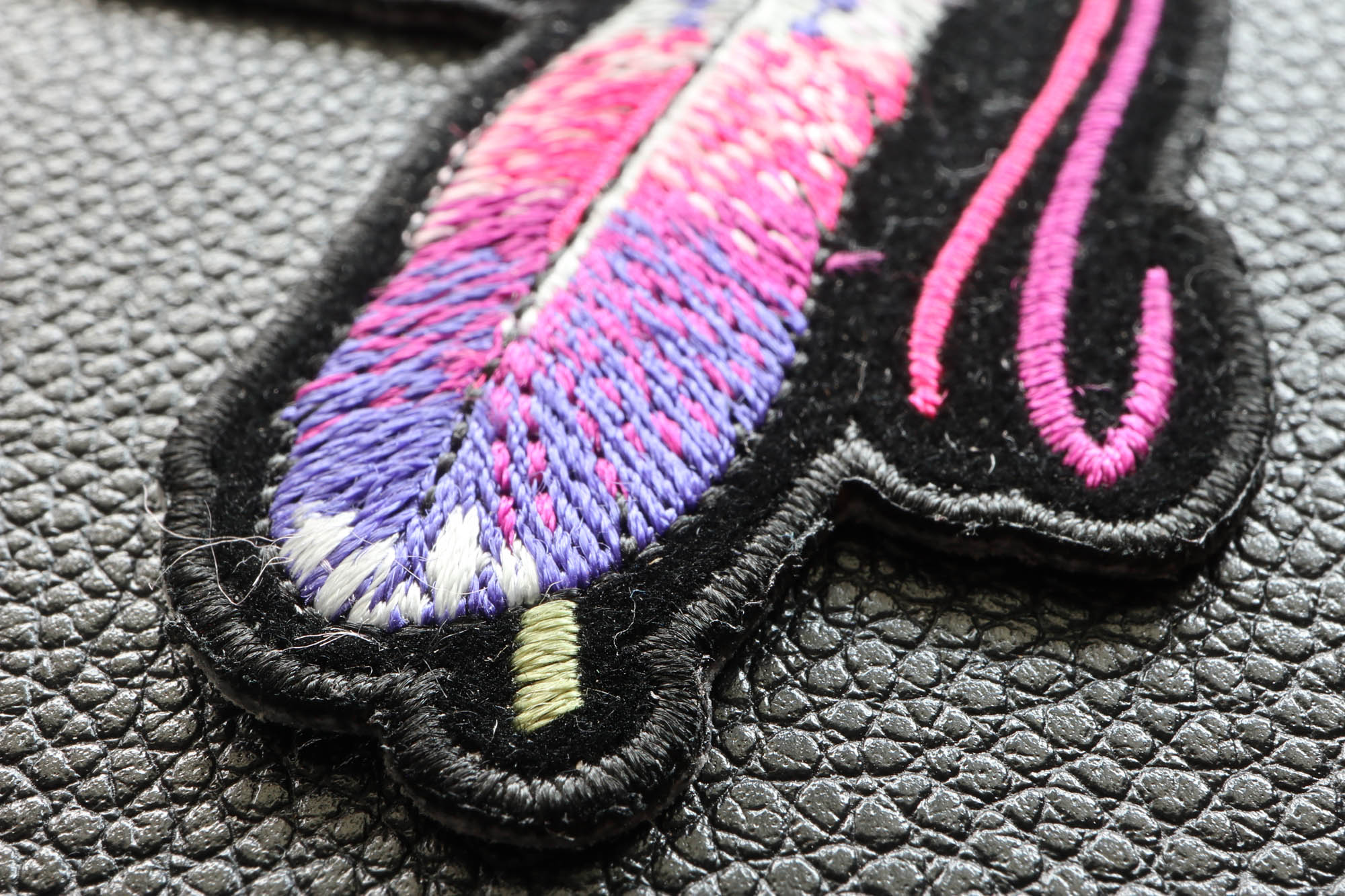 Lady Rider With Purple Rose and Feather Vertical Small Patch ...