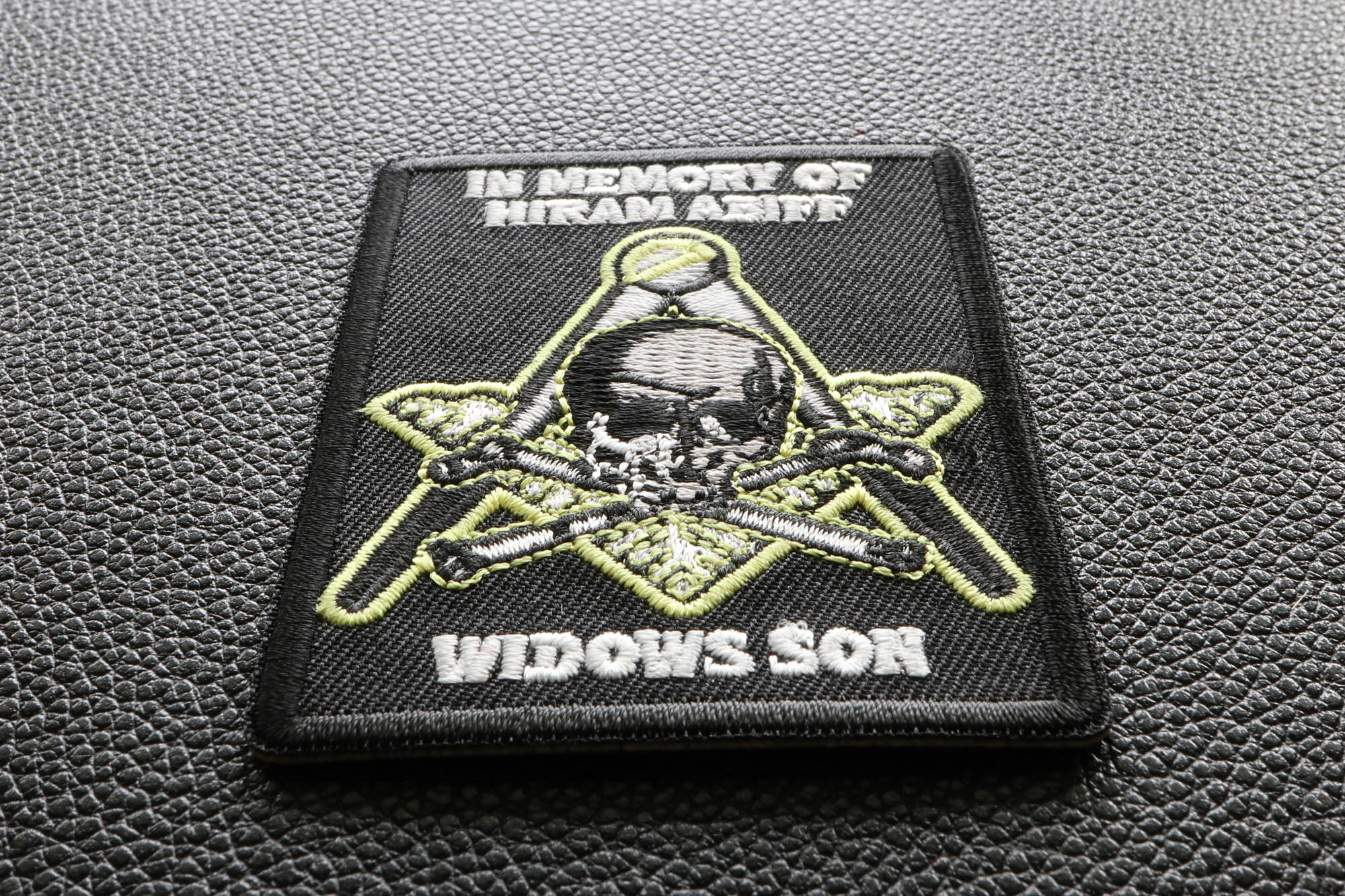 In Memory of Hiram Abiff Widows Son Masonic Patch, Skull Patches by Ivamis Patches