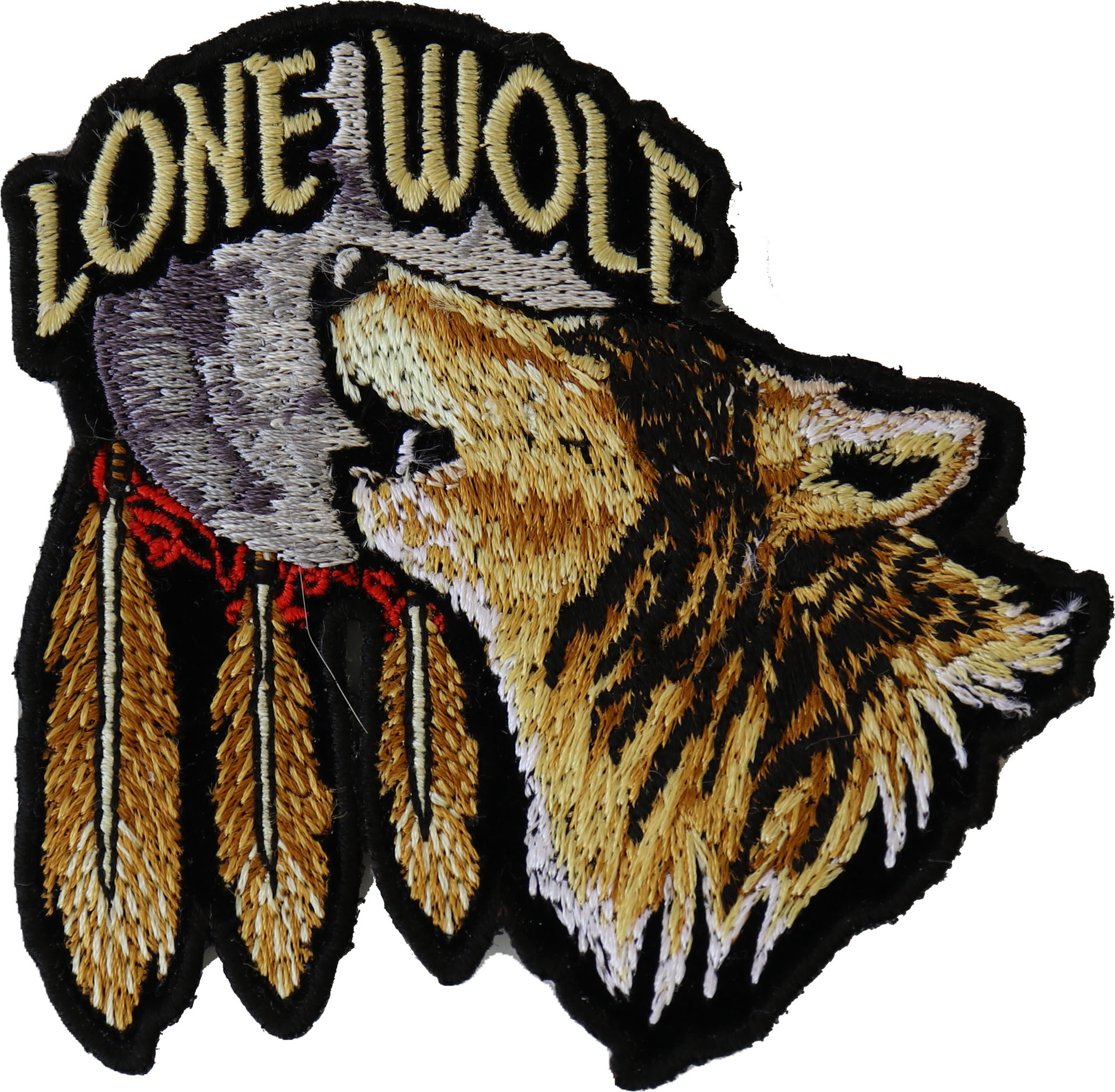 Lone Wolf Howling At The Moon Small Patch | Embroidered Patches by ...