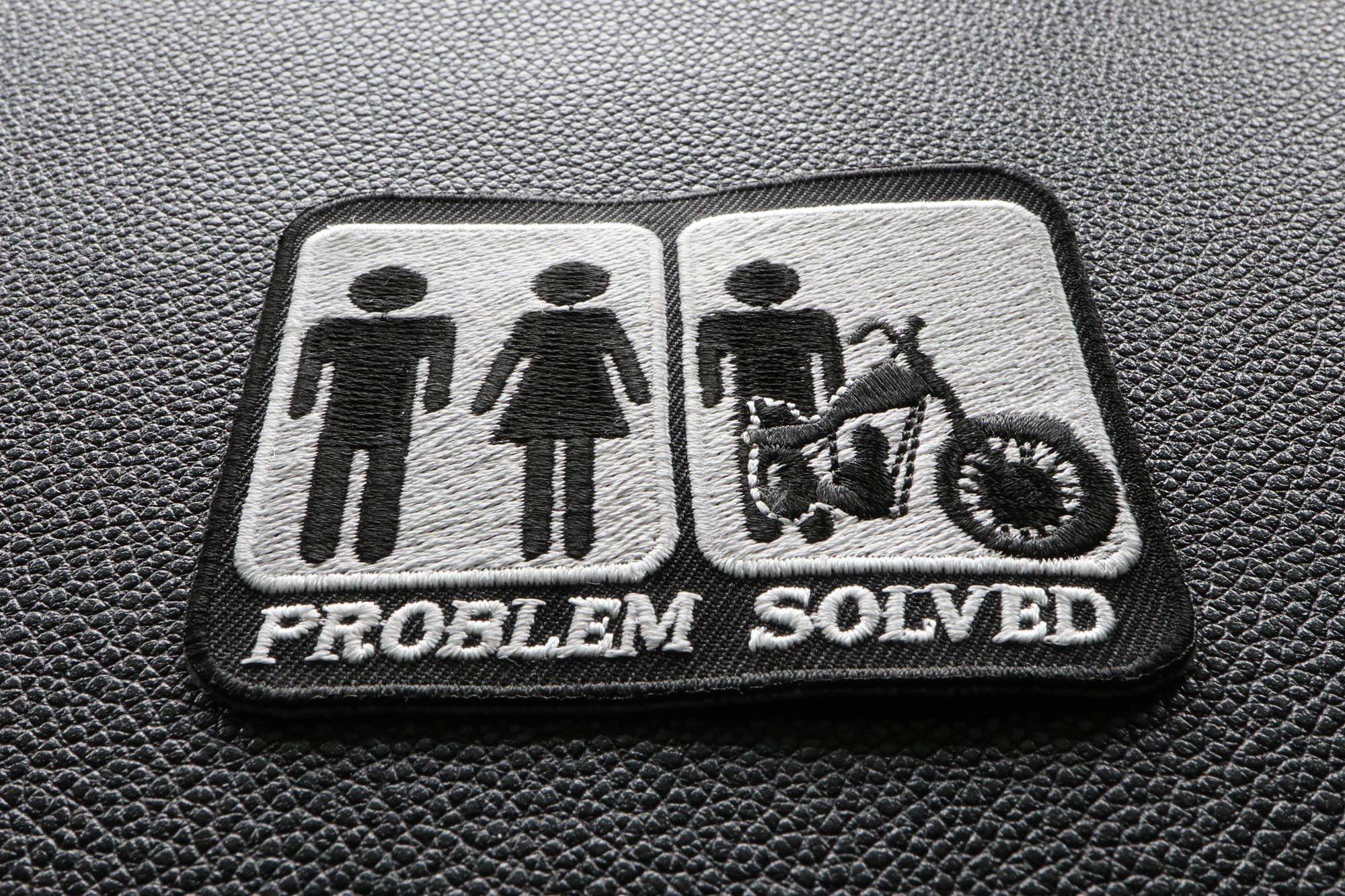 Problem Solved Marriage and Motorcycle Patch | Embroidered Patches by ... Problem Solved Marriage and Motorcycle Patch | Embroidered Patches by ...