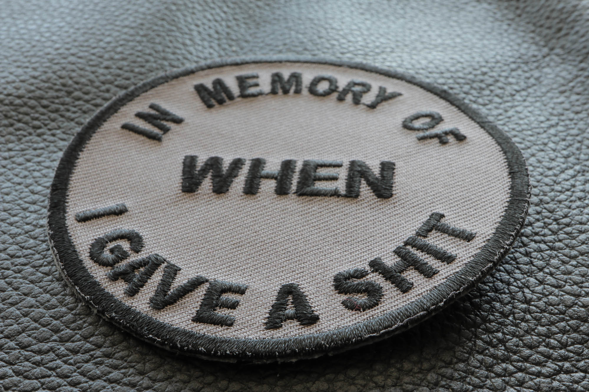 In Memory Of When I Gave A Shit Patch, Funny Patches for Adults by ...