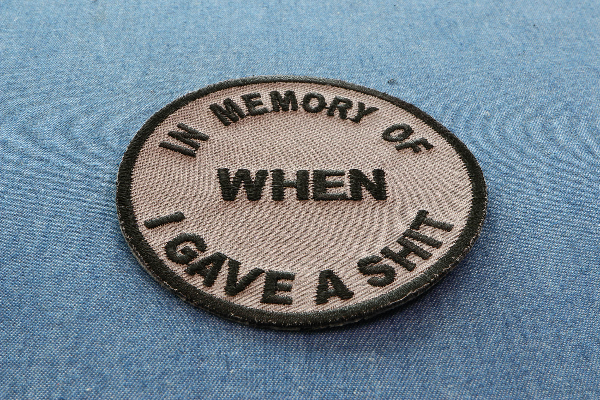 In Memory Of When I Gave A Shit Patch, Funny Patches for Adults by ...