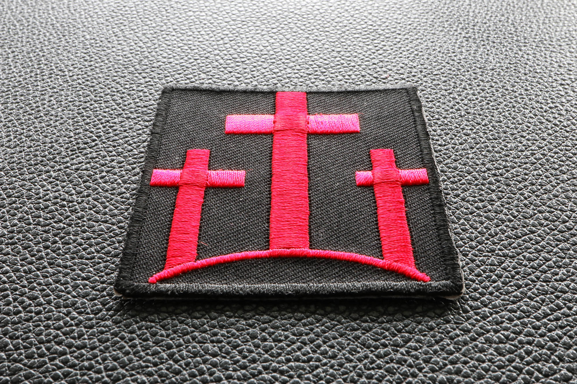 Three Crosses In Red Patch | Embroidered Patches by Ivamis Patches