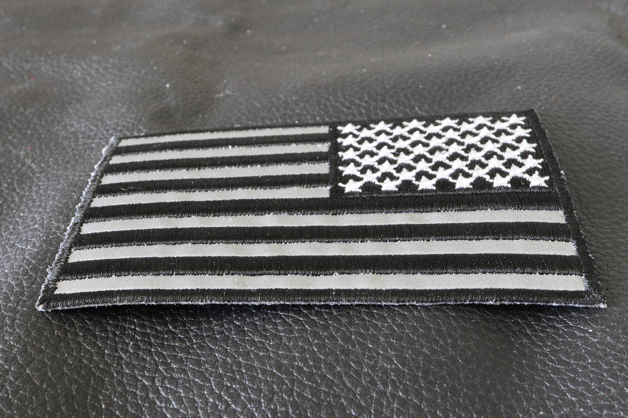 Reversed American Flag Black and Reflective 4 Inch Patch | Embroidered ...