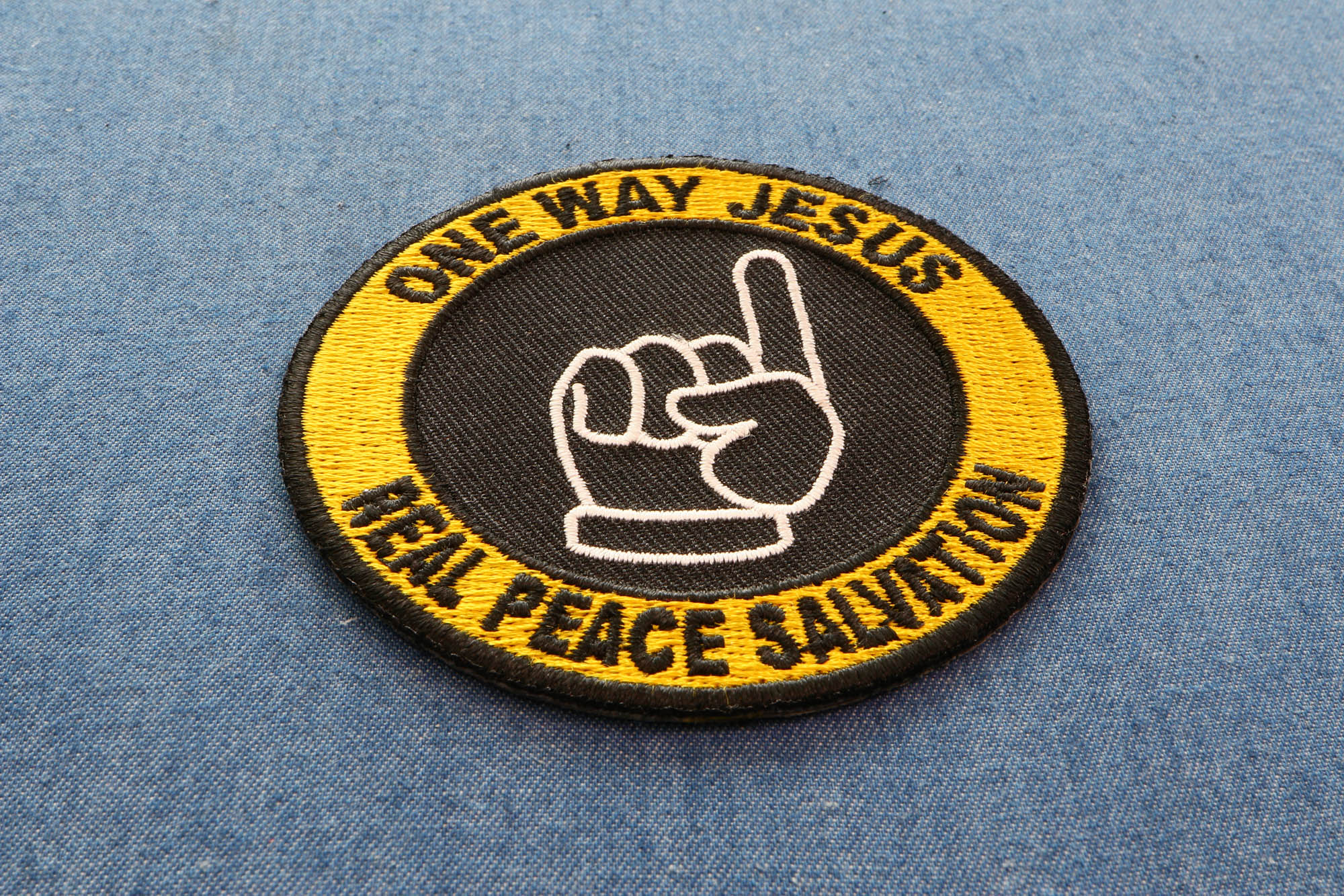 One Way Jesus Real Salvation Patch, Christian Patches by Ivamis Patches