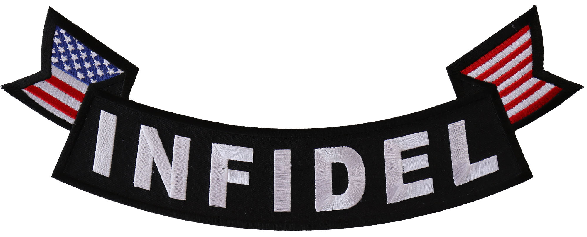 Infidel Patch, US Flag Large Rocker Patch by Ivamis Patches
