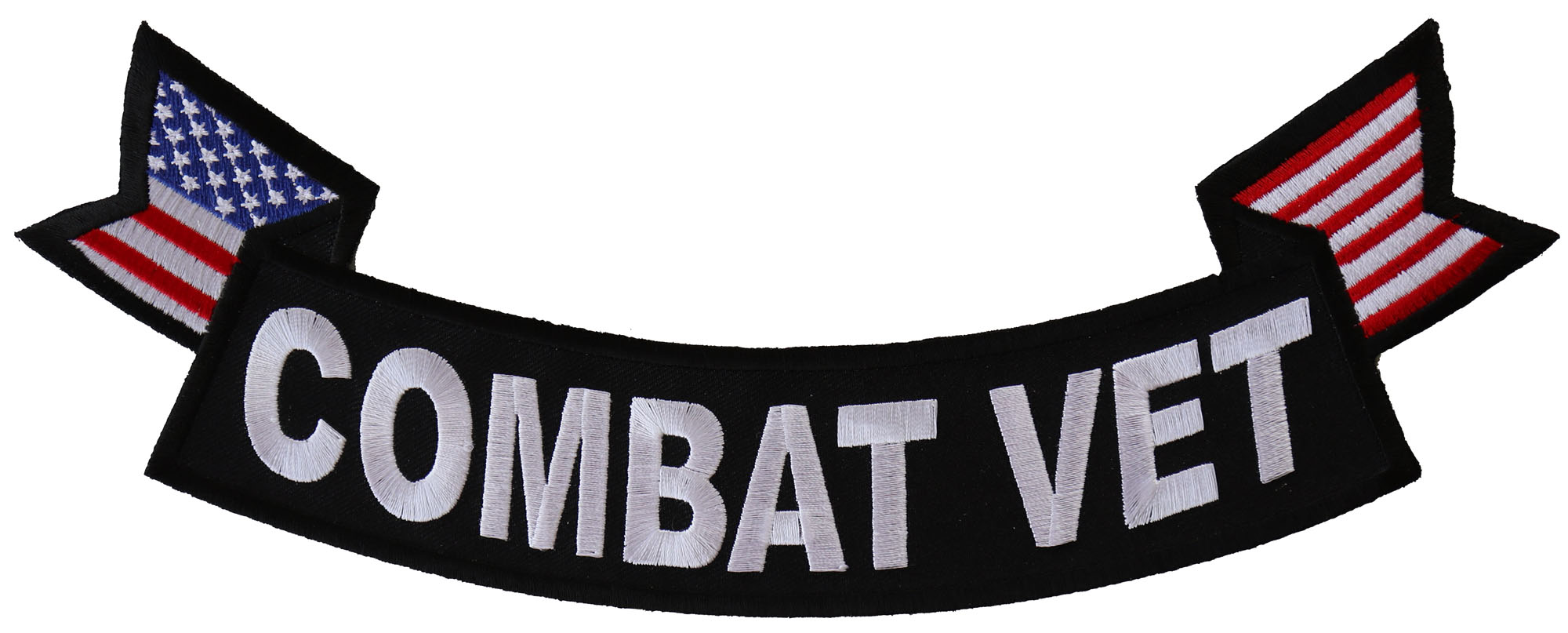 Combat Vet Patch, US Flag Large Rocker Patch by Ivamis Patches
