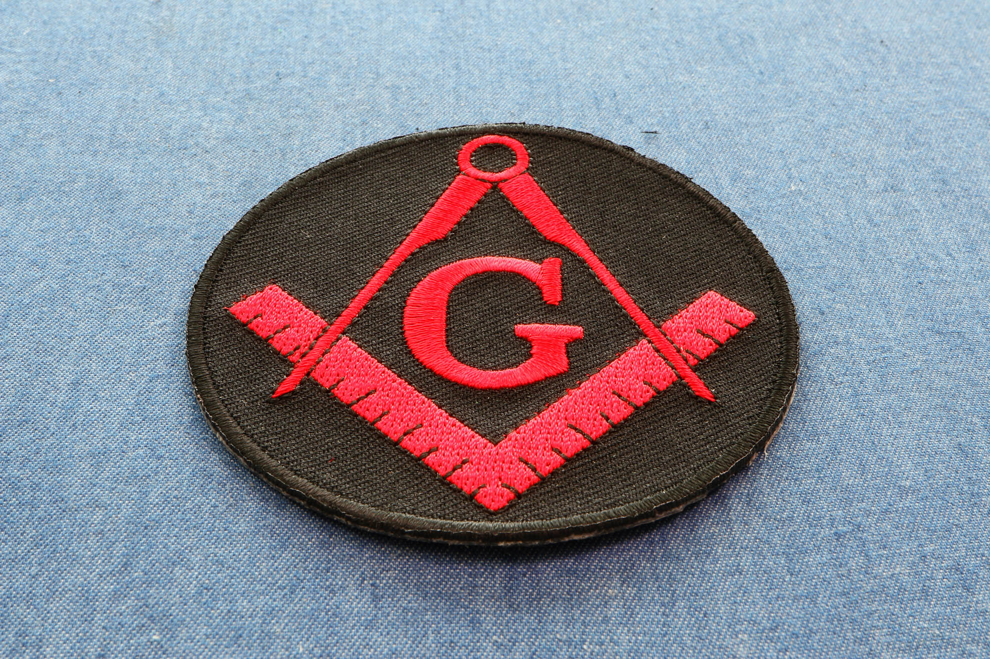 Mason Symbol Patch In Red by Ivamis Patches