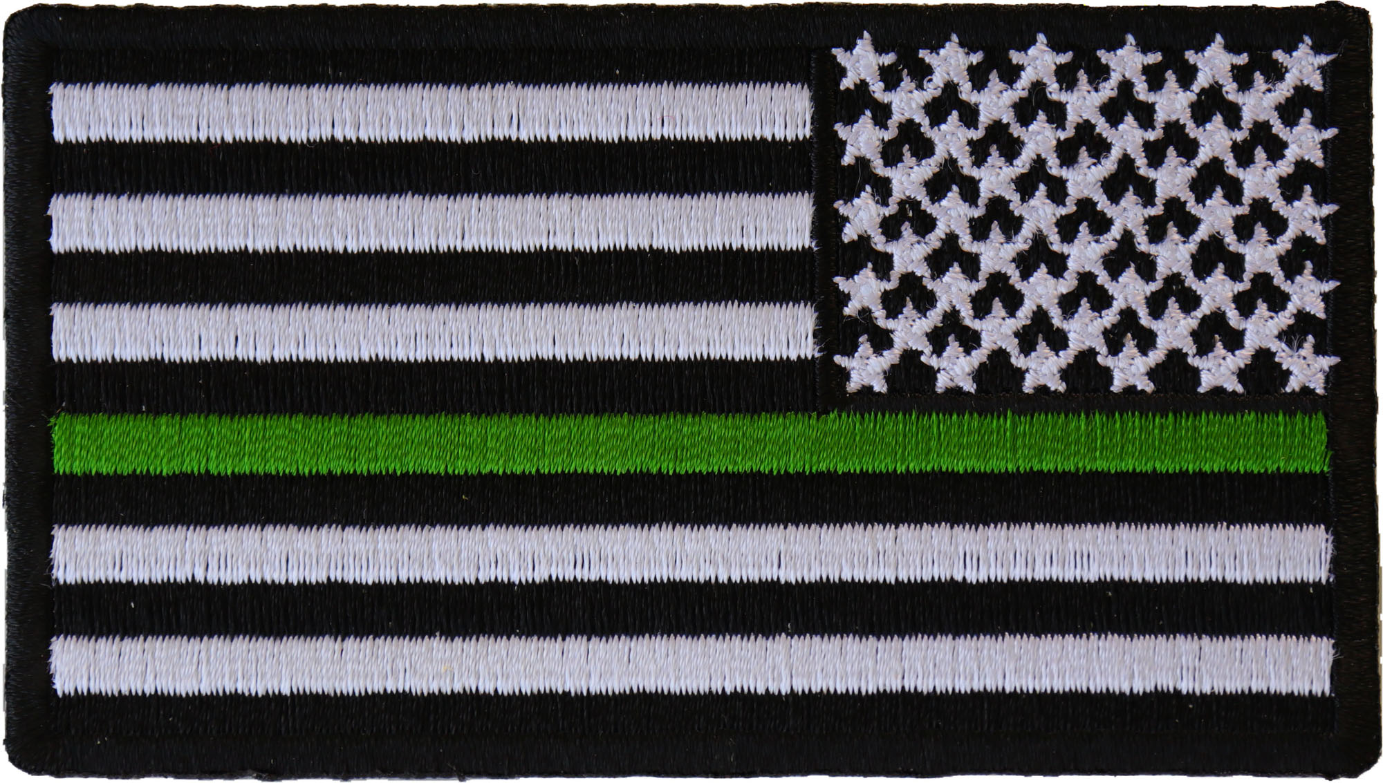 Thin Green Line American Flag Reversed Patch | US Military Veteran Patches by Ivamis Patches