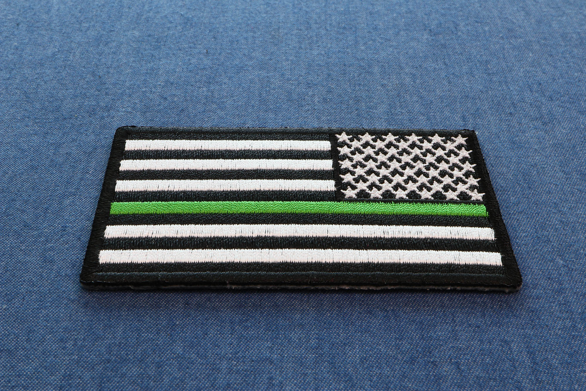 Thin Green Line American Flag Reversed Patch | US Military Veteran ...