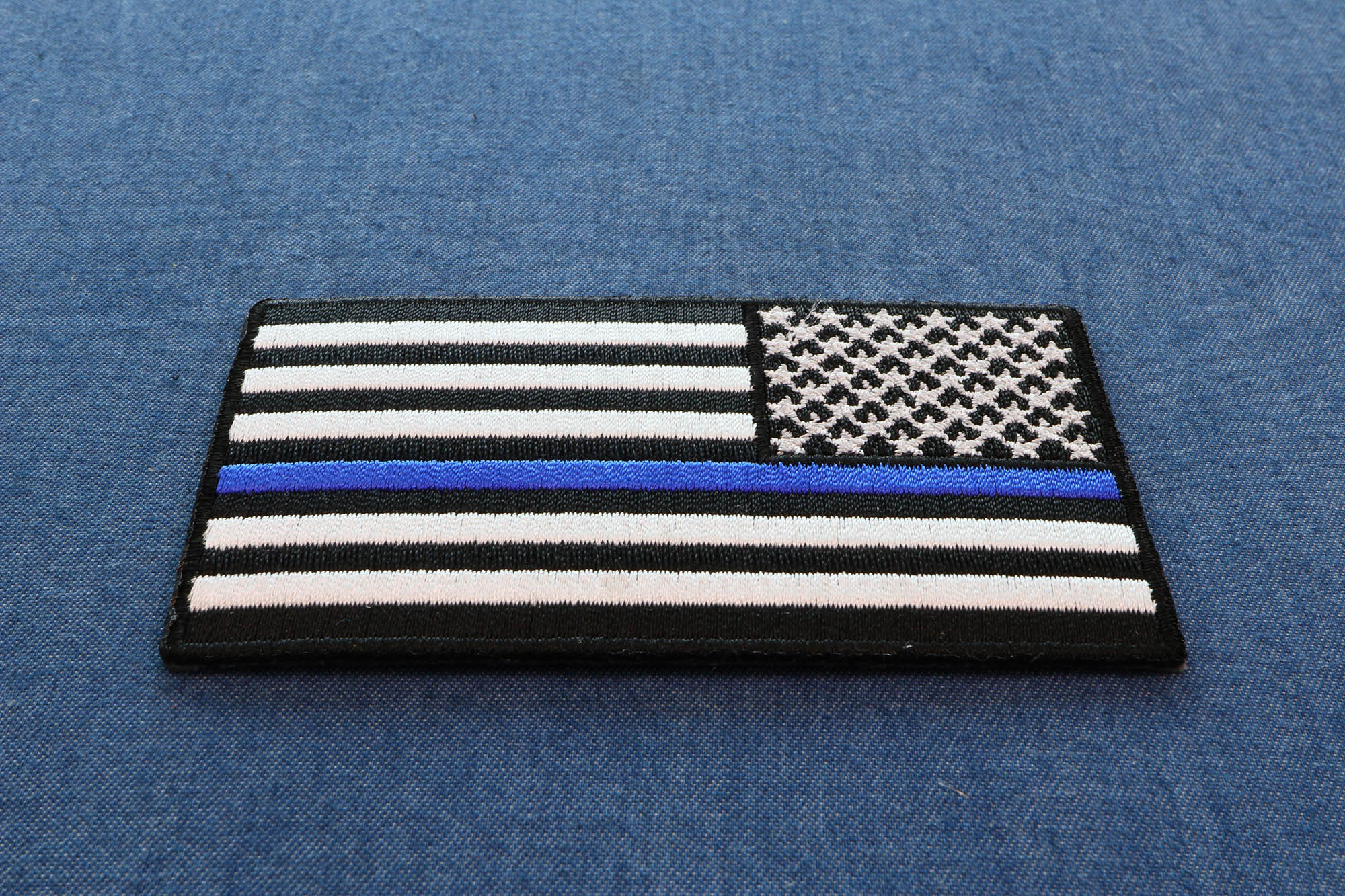 Thin Blue Line American Flag Reversed Patch | Embroidered Patches by ...
