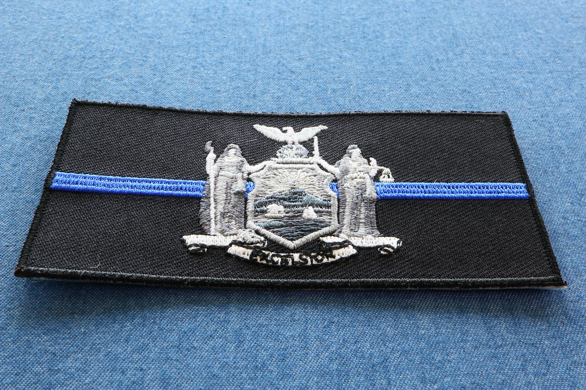 Thin Blue Line New York State Flag Patch For Law Enforcement ...