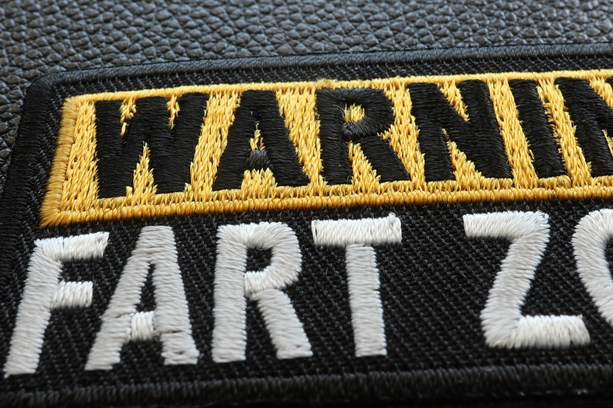 Warning Fart Zone Funny Iron on Patch - Iron on Funny Patches by Ivamis ...