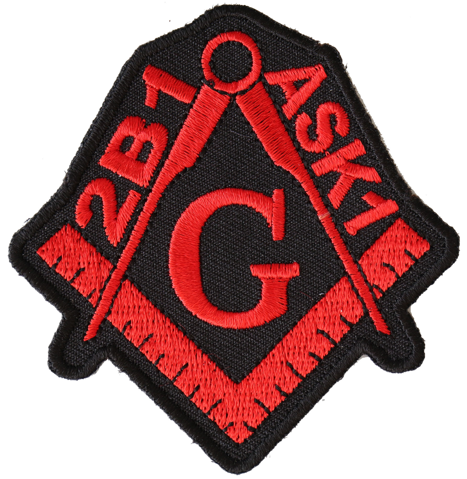 2B1 ASK1 Free Mason Black and Red Patch - Iron on Patriotic Patches by ...