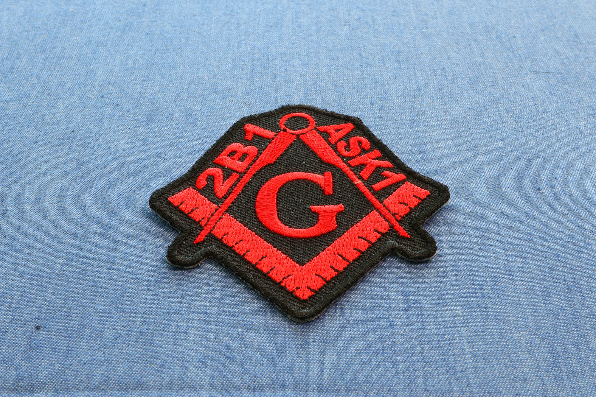 2B1 ASK1 Free Mason Black and Red Patch - Iron on Patriotic Patches by ...