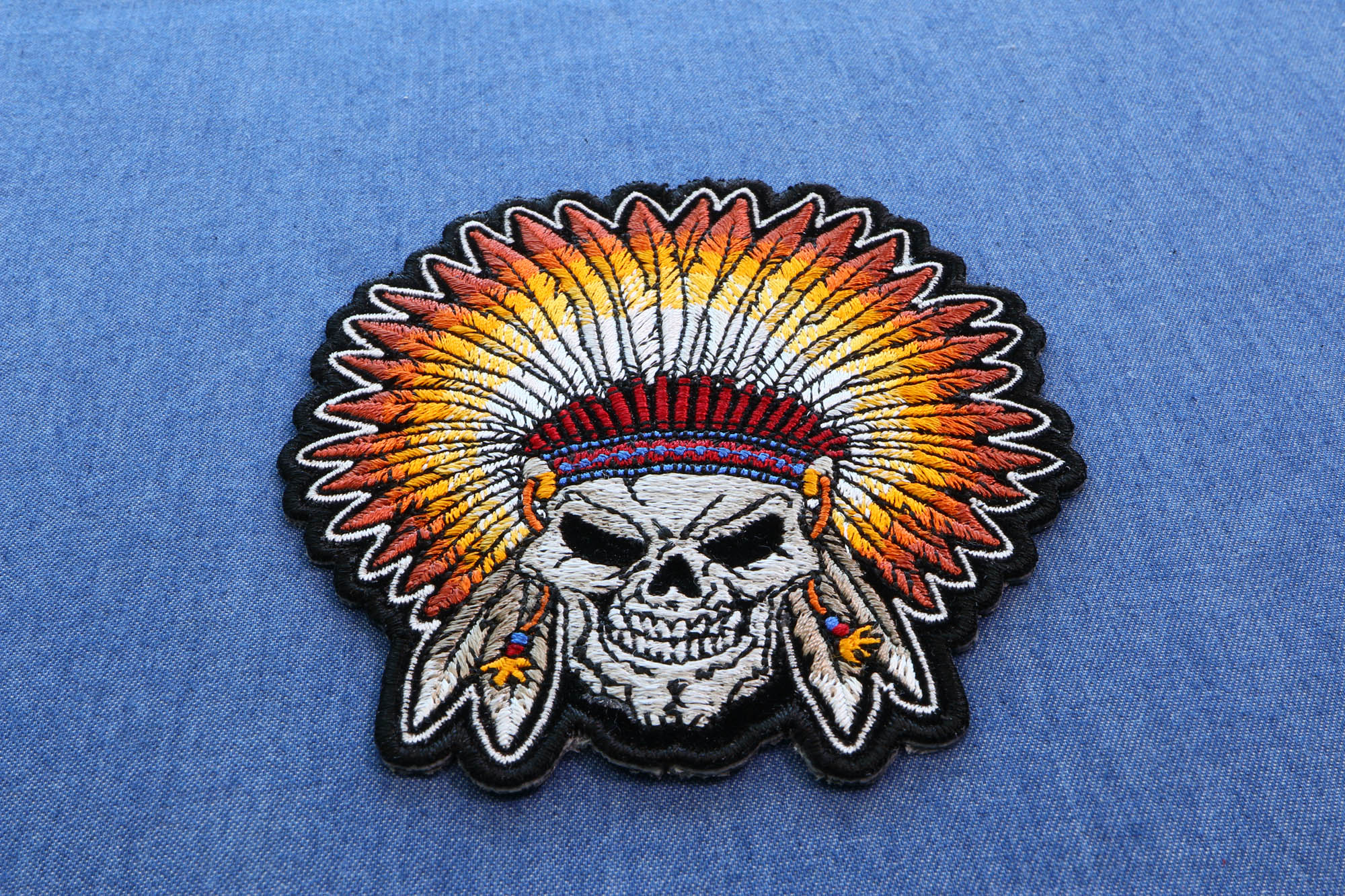 Head Dress Skull Patch, Skull Patches by Ivamis Patches
