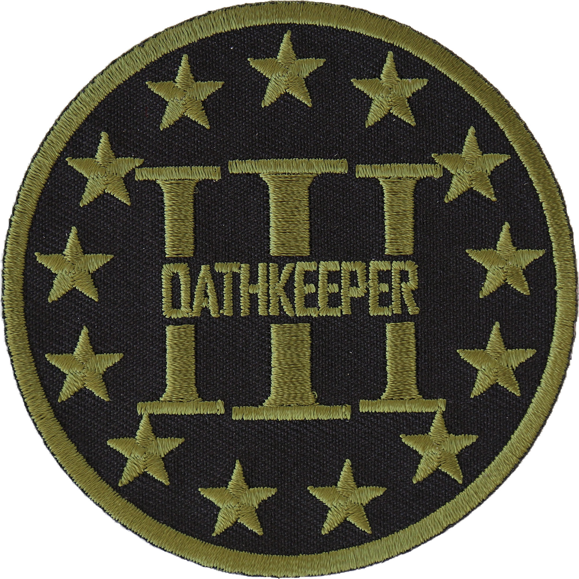 Three Percenter Oathkeeper Round Patch Green - 2nd Amendment Patches by ...