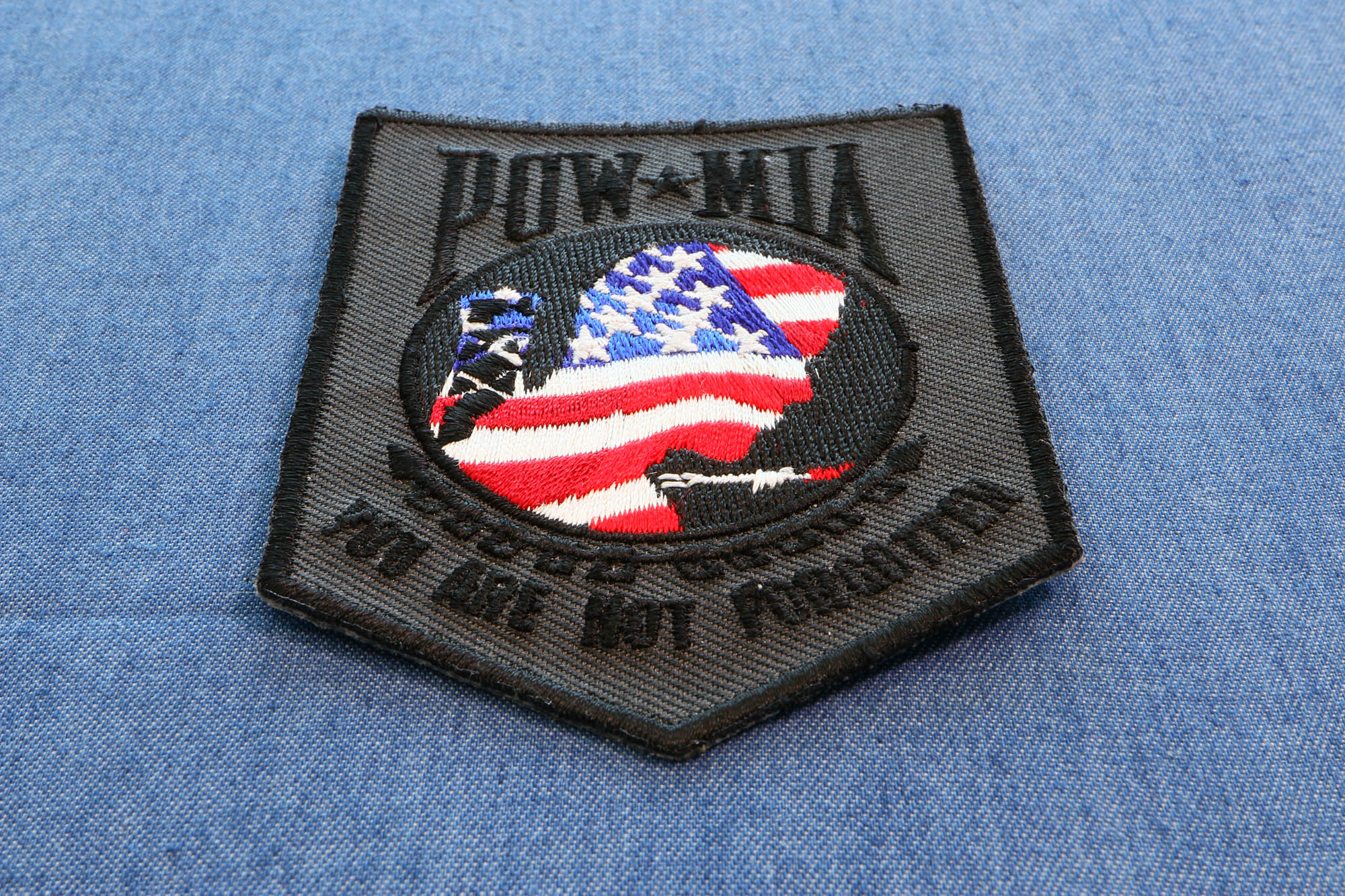 American Flag POW MIA Patch | US POW MIA Military Veteran Patches by Ivamis Patches