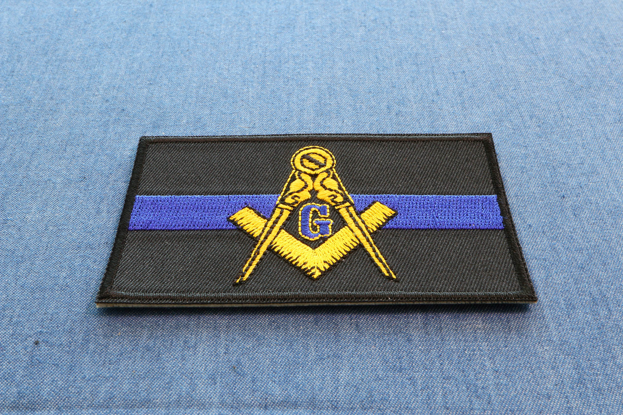 Masonic Thin Blue Line For Law Enforcement Patch | Embroidered Patches ...