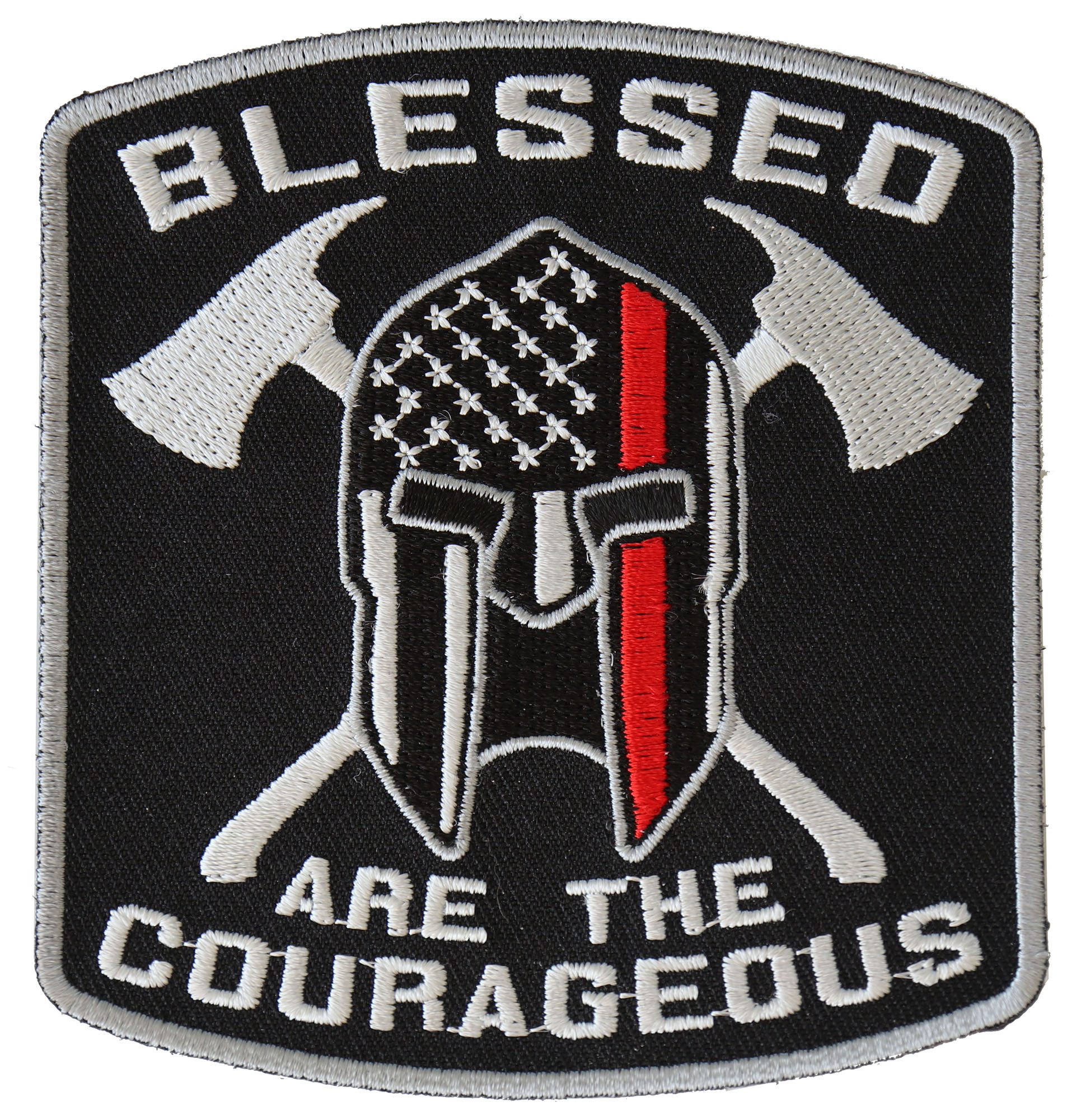 Blessed Are The Courageous Firefighter Patch | Embroidered Patches by ...