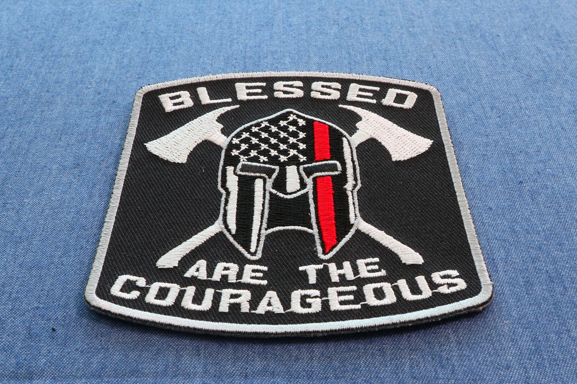 Blessed Are The Courageous Firefighter Patch | Embroidered Patches by ...