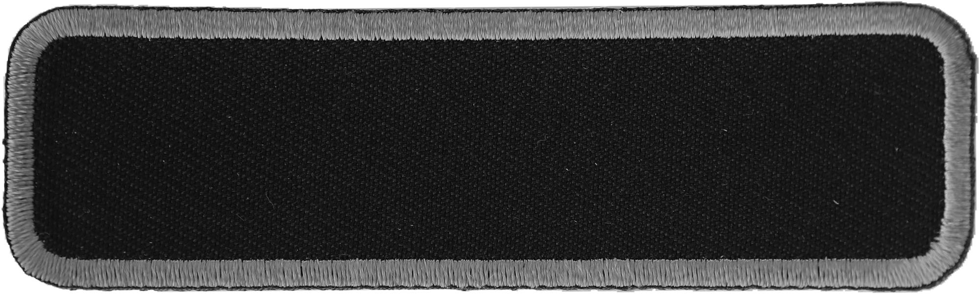 Blank Name Tag Patch Gray Border | Embroidered Patches by Ivamis Patches