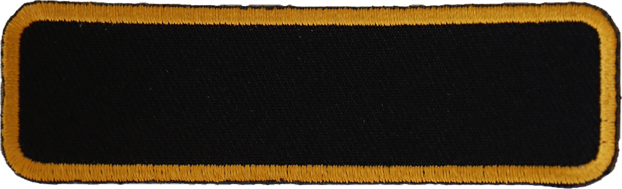 Blank Name Tag Patch Yellow Border | Embroidered Patches by Ivamis Patches