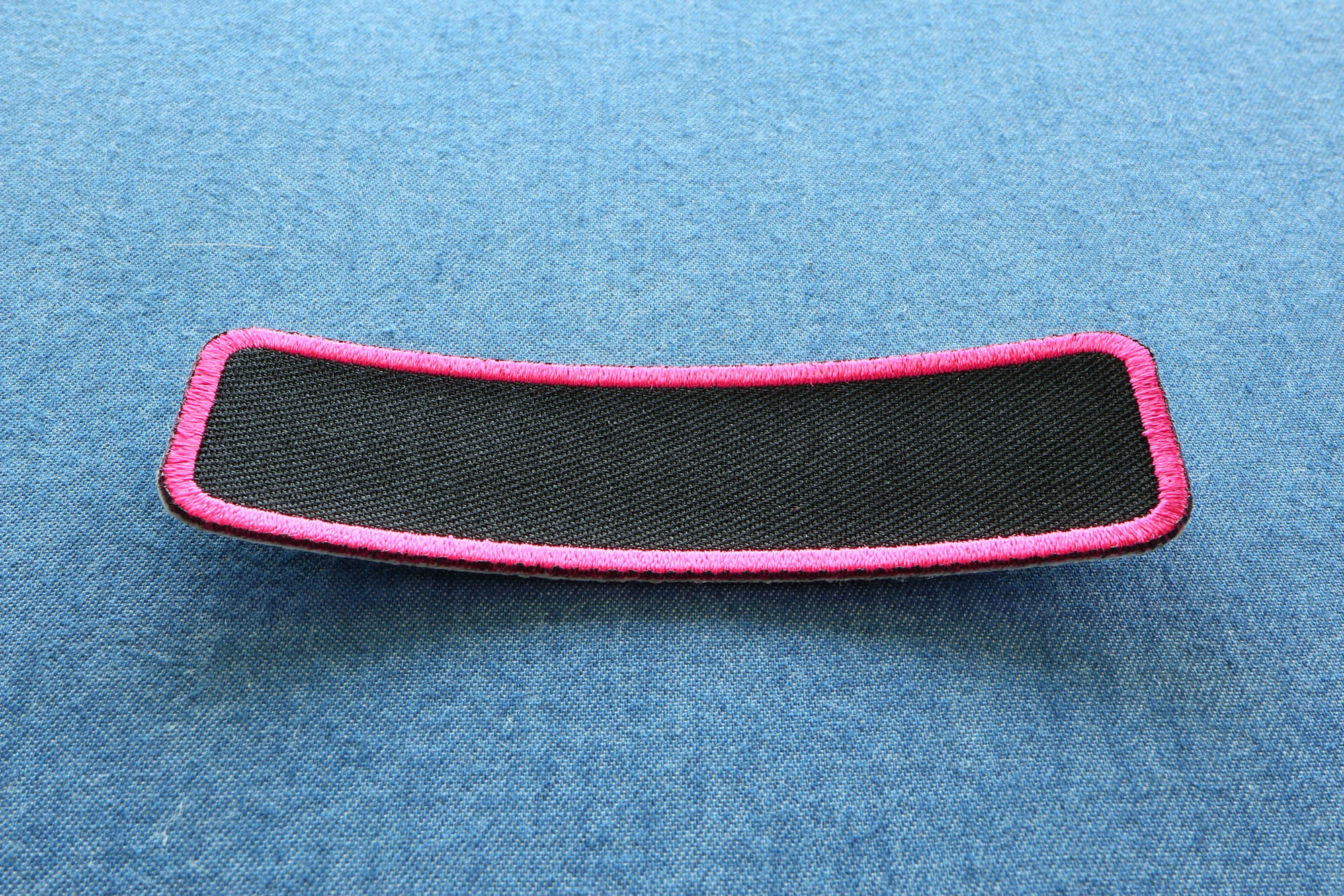 Blank Name Tag Patch Pink Border | Embroidered Patches by Ivamis Patches