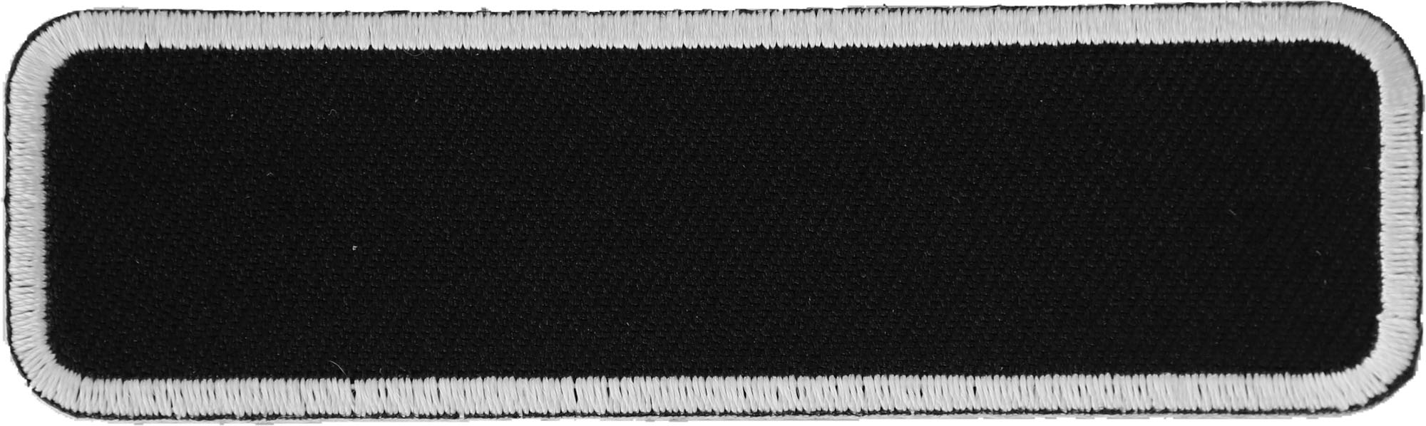 Blank Name Tag Patch White Border | Embroidered Patches by Ivamis Patches