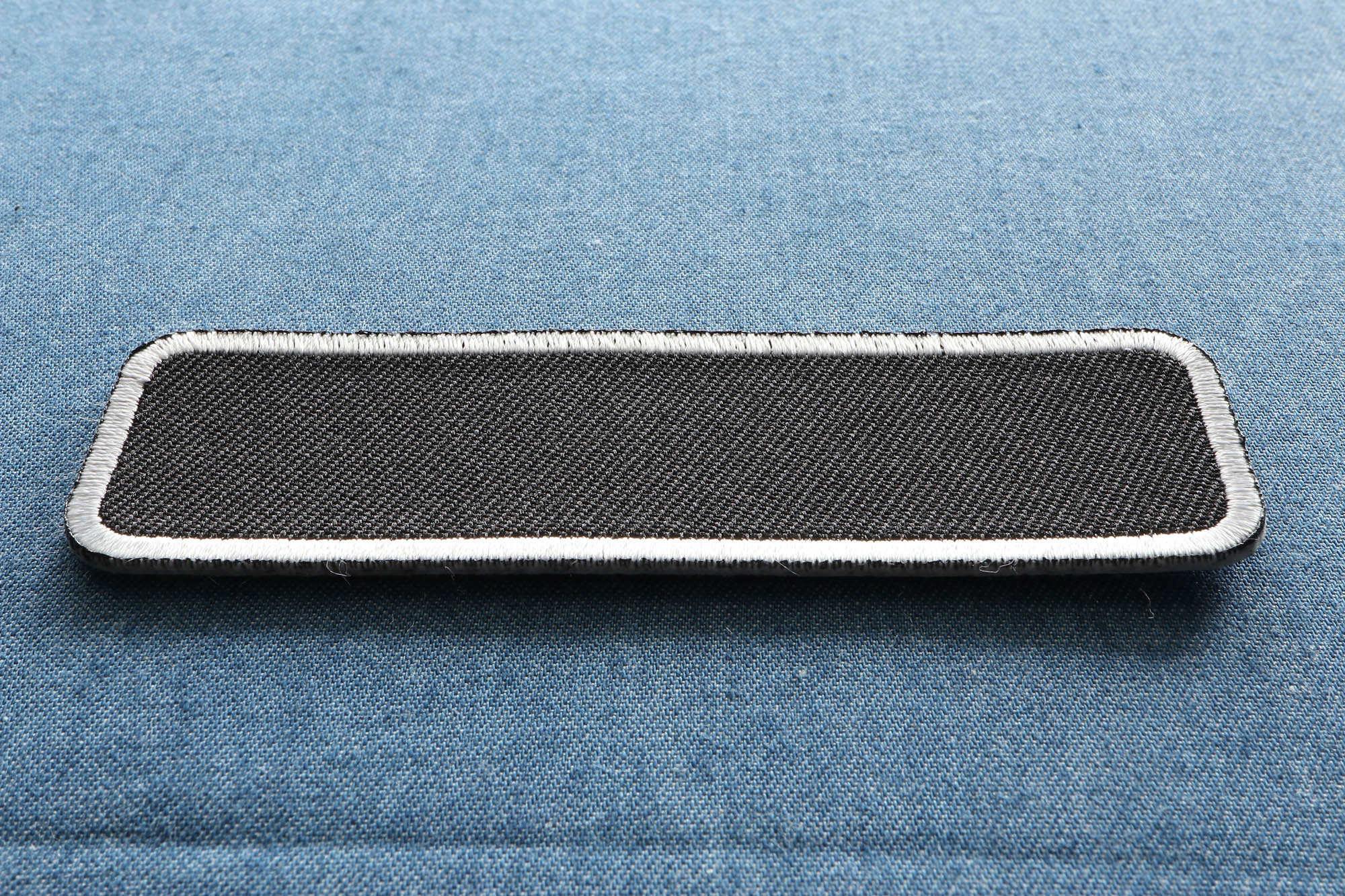 Blank Name Tag Patch White Border | Embroidered Patches by Ivamis Patches