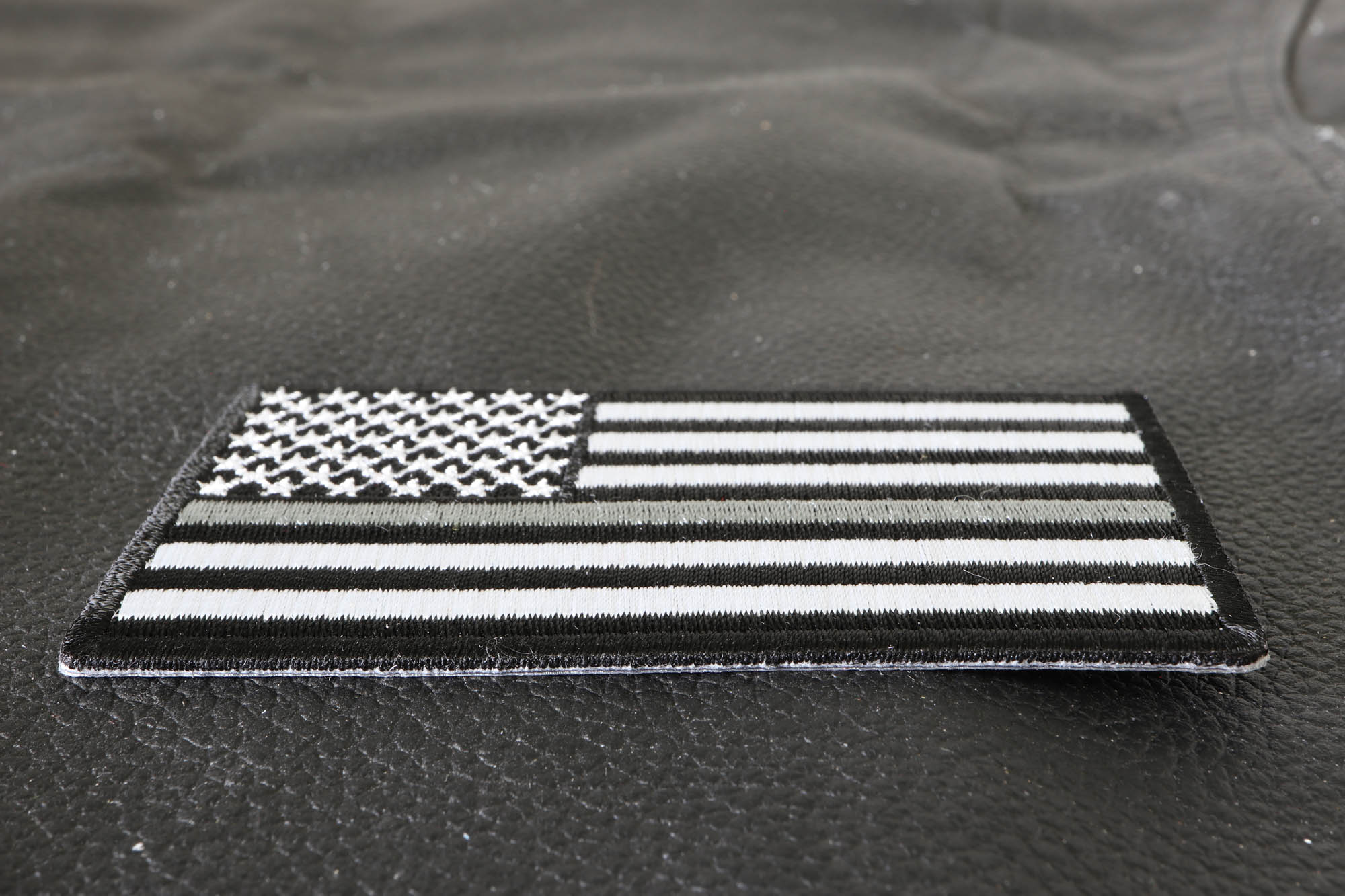 Thin Silver Line American Flag For Corrections | Embroidered Patches by ...