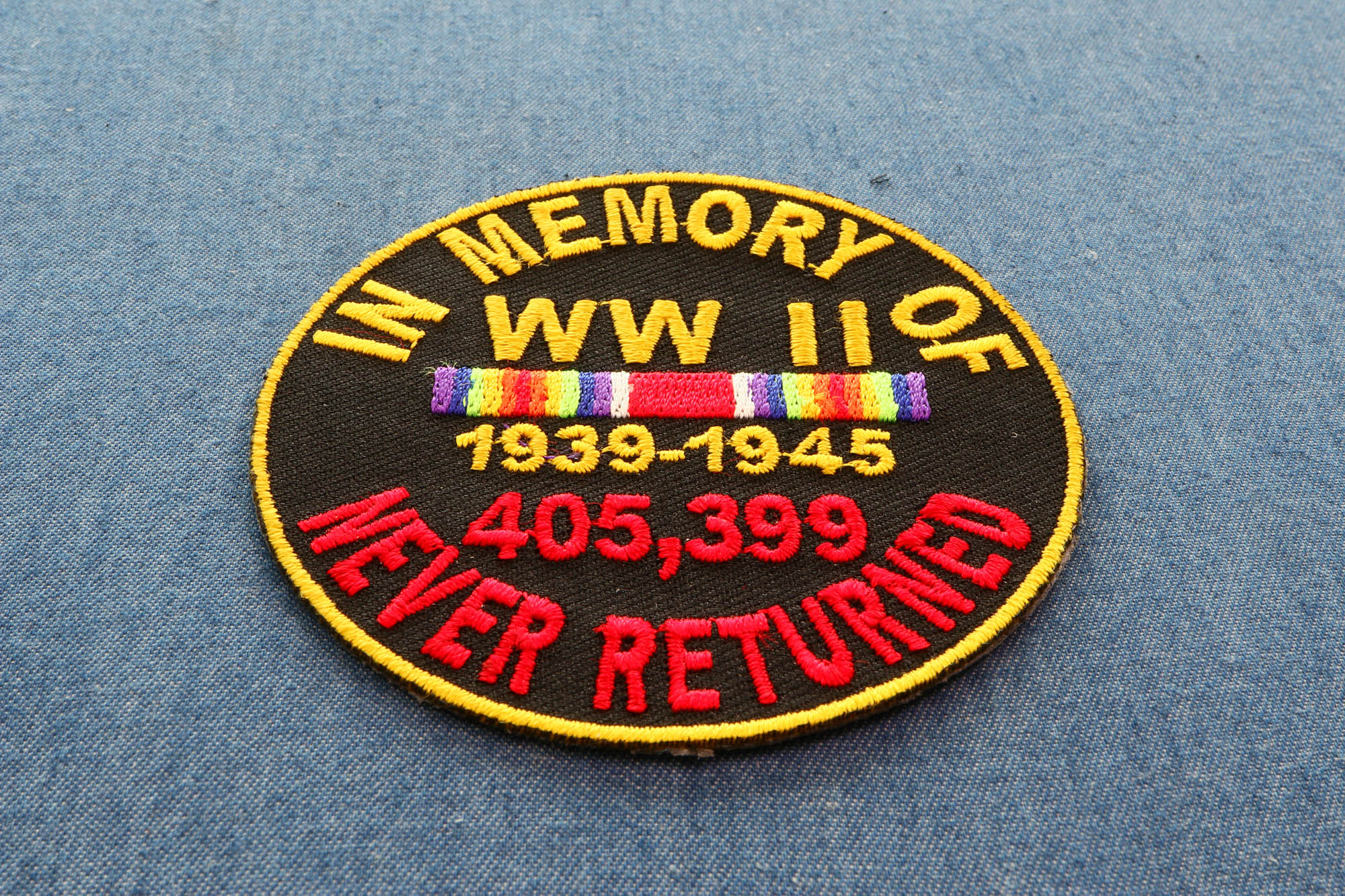 In Memory Of World War 2 Round Patch | US Military Veteran Patches by ...