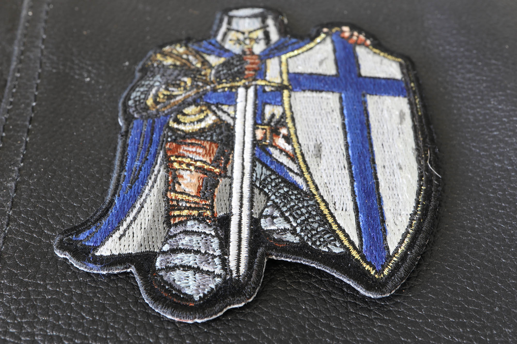 Blue Crusader Patch for Sewing on to Jackets by Ivamis Patches