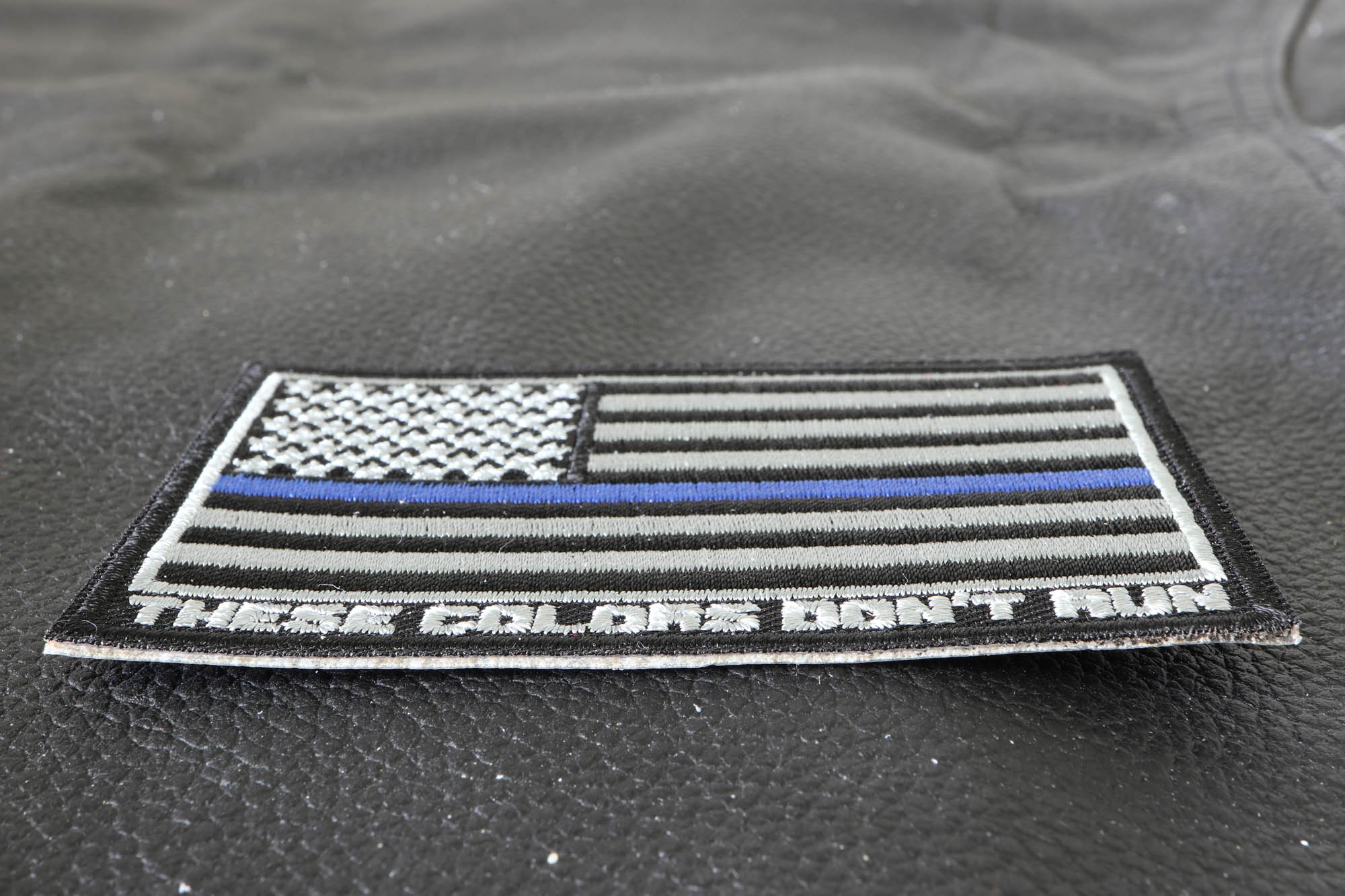 Thin Blue Line American Flag These Colors Don't Run Patch | Embroidered Patches by Ivamis Patches