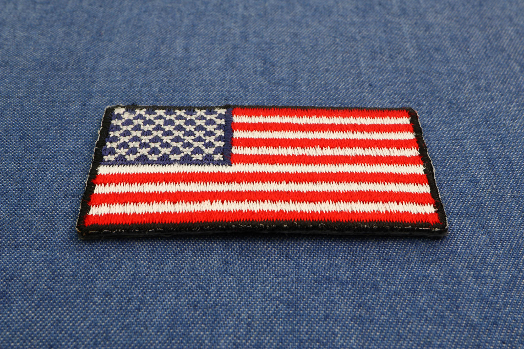 US Flag Patch Black Border 2 Inch by Ivamis Patches