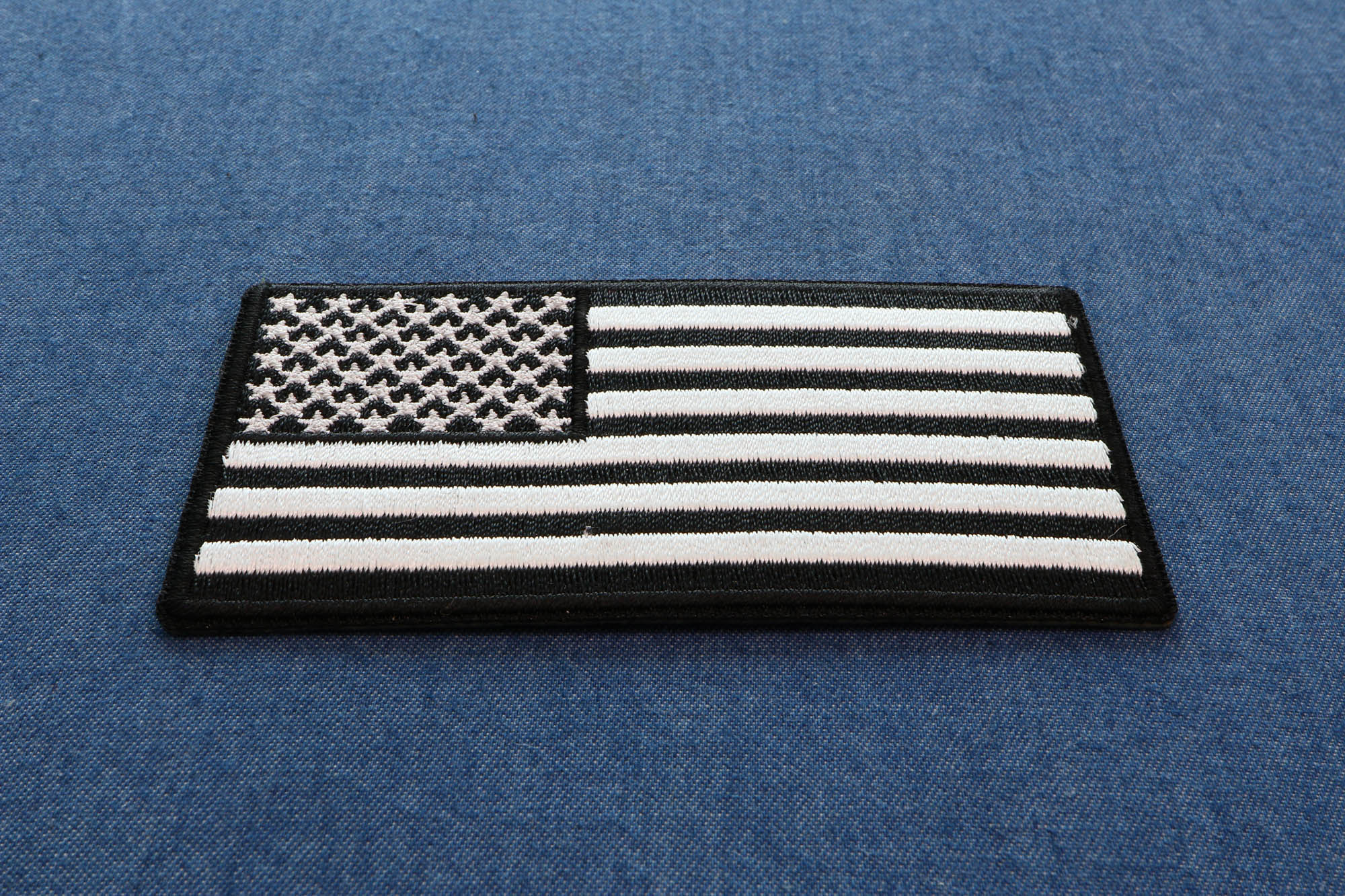US Flag Patch Black and White 3.5 Inch by Ivamis Patches