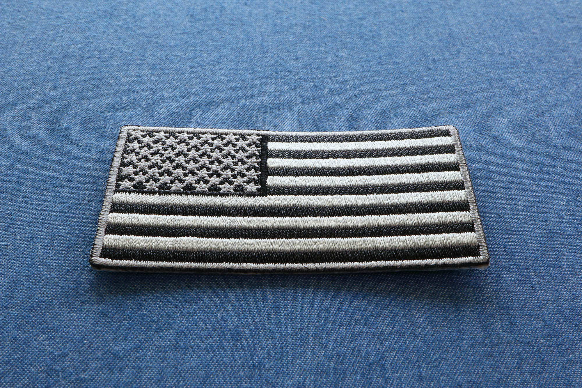 US Flag Patch Black and Gray 3 Inch by Ivamis Patches