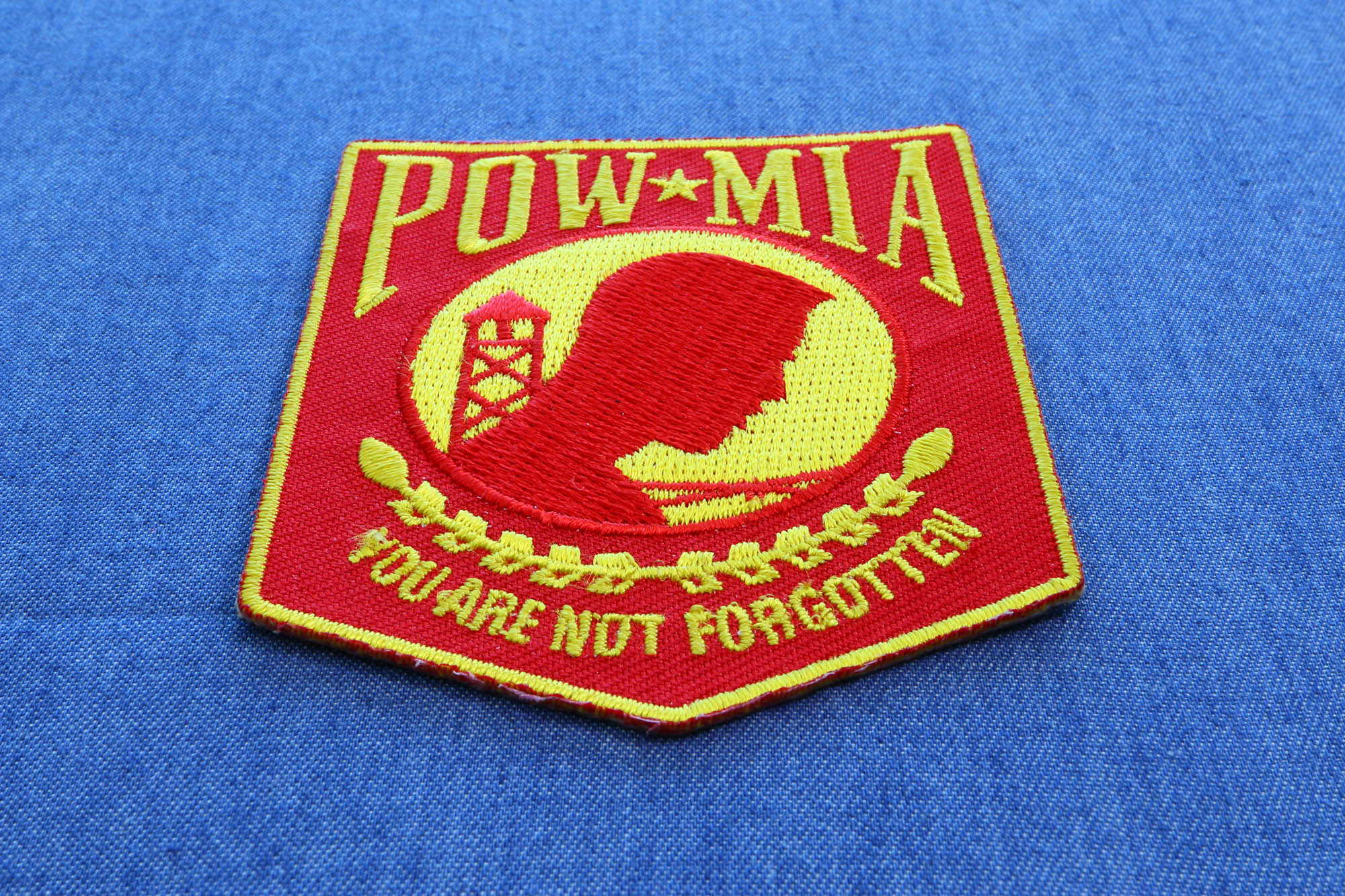 POW MIA Red and Yellow Patch | US POW MIA Military Veteran Patches by Ivamis Patches