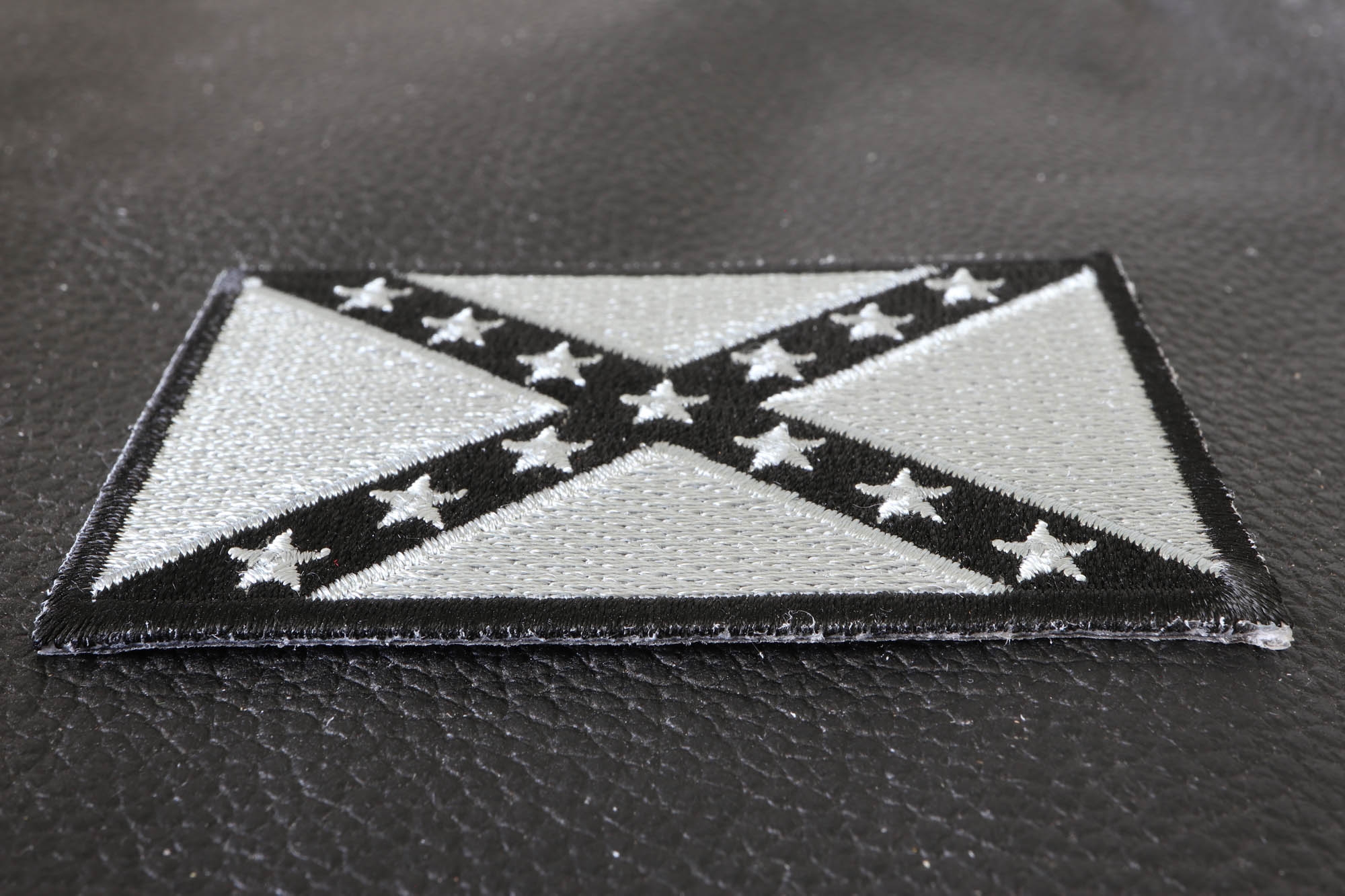 Subdued Gray Confederate Flag Patch by Ivamis Patches