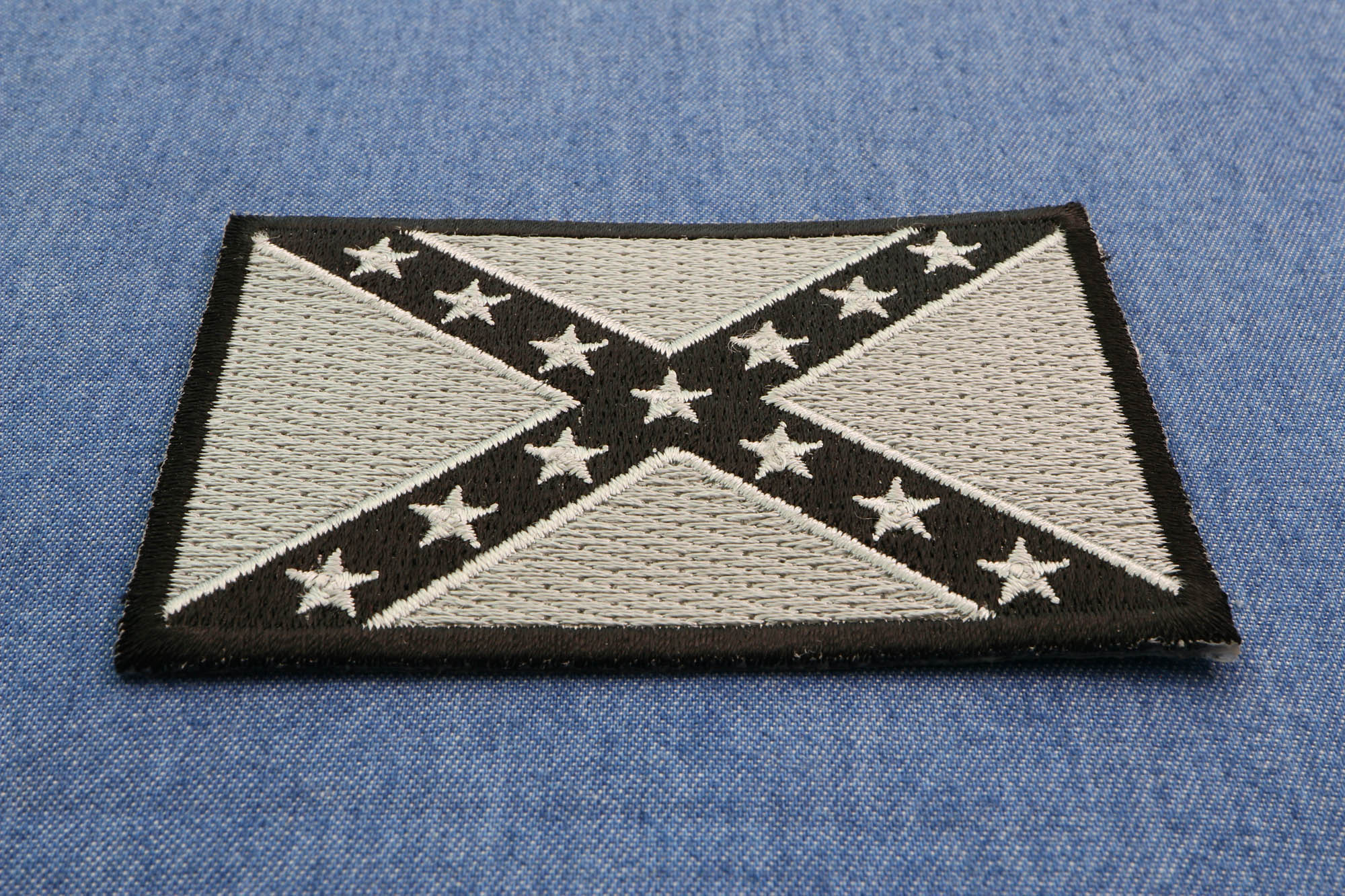 Subdued Gray Confederate Flag Patch by Ivamis Patches