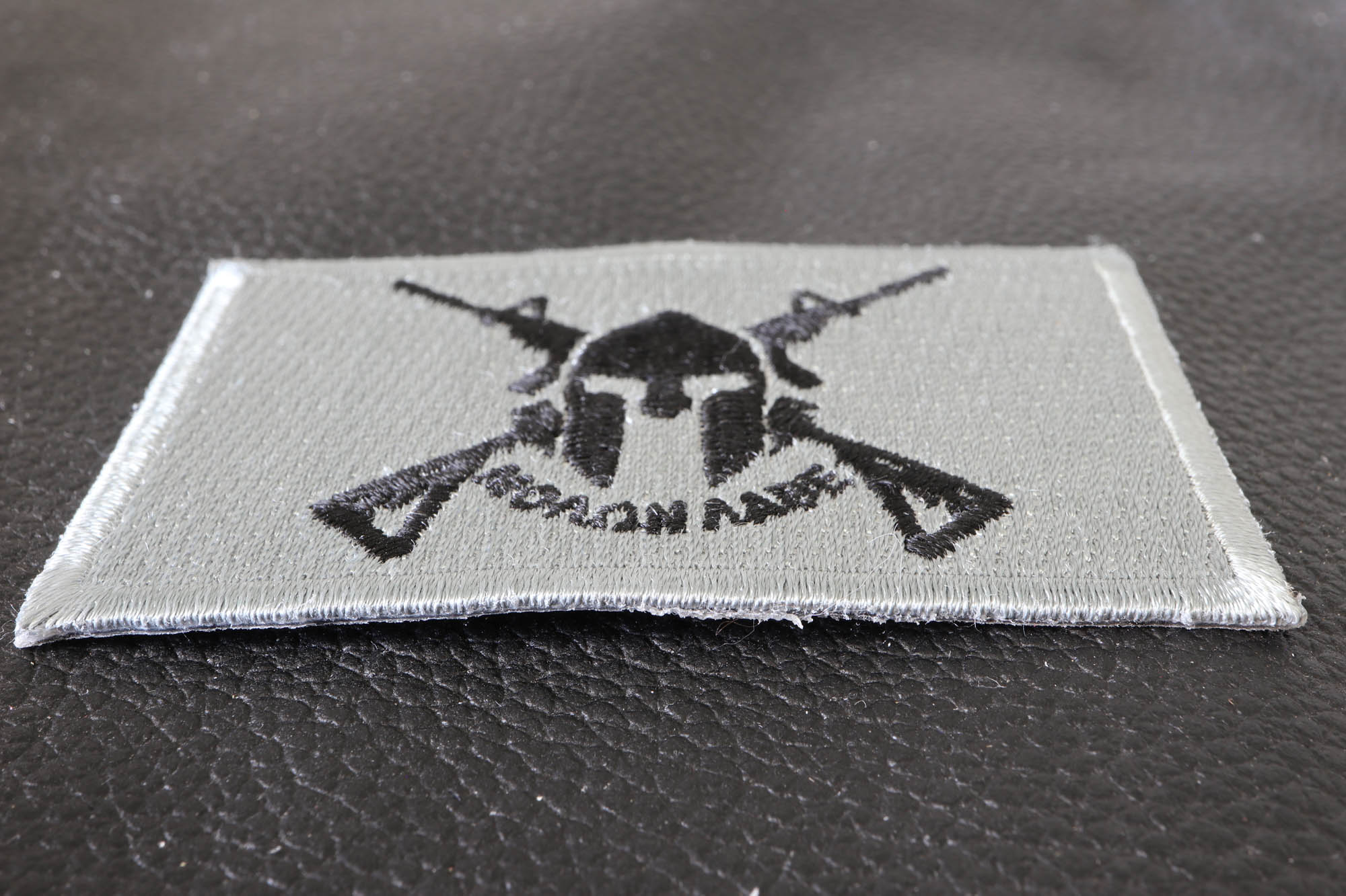 Black and Gray Come and Take It Molon Labe Spartan Crossed Rifles Patch ...