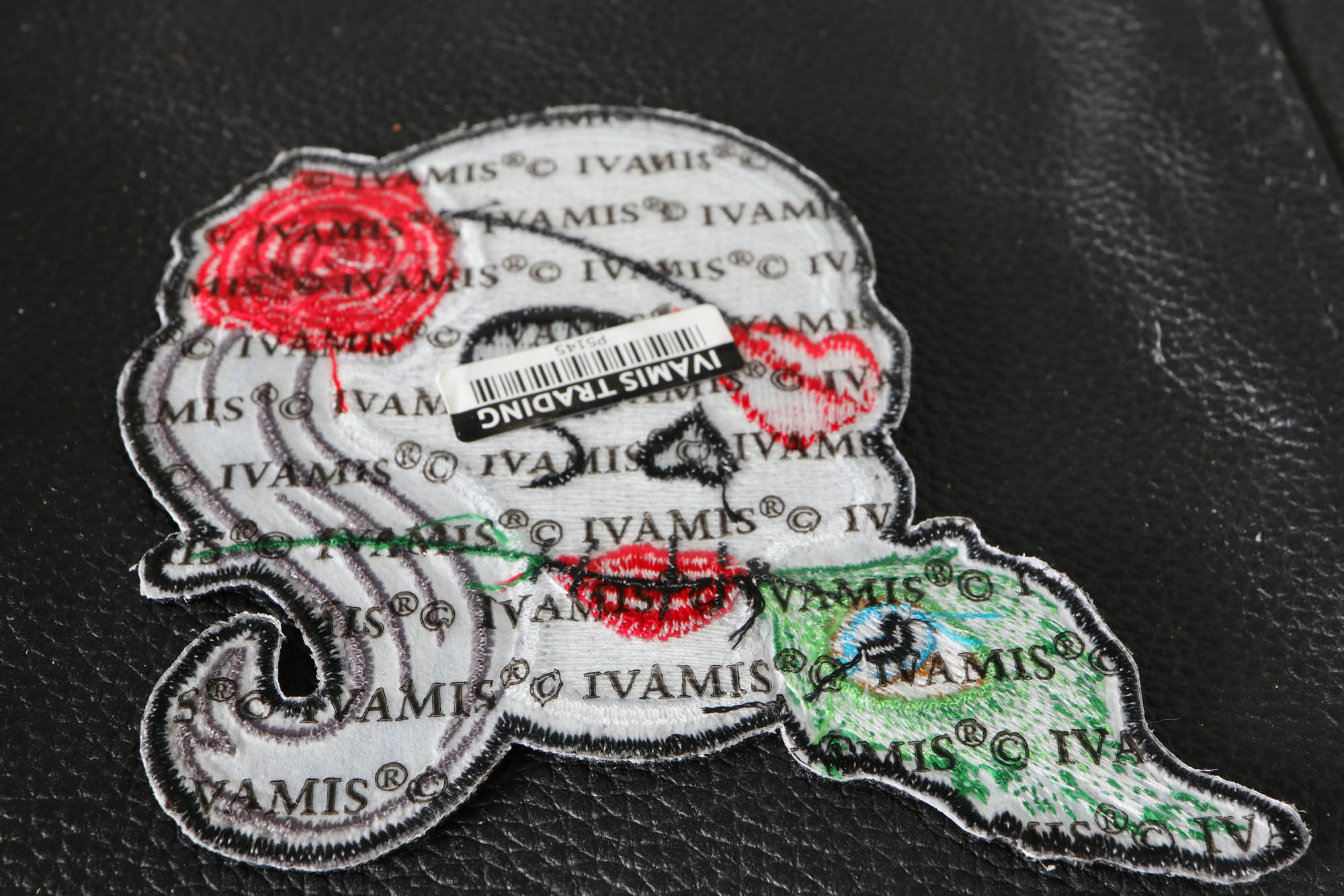 Lady Sugar Skull With Pink Rose and Feather Small Patch | Skull Patches ...