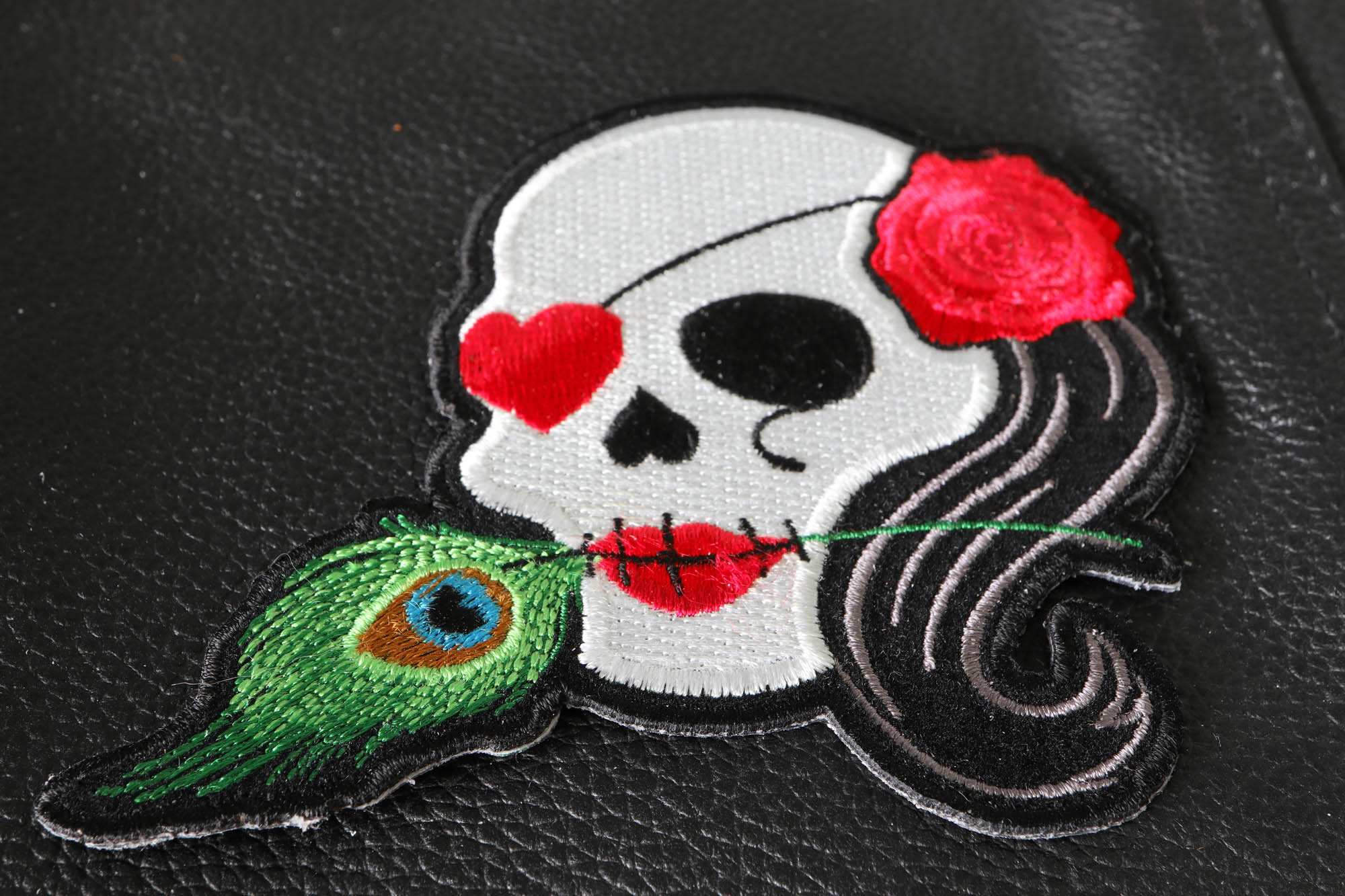 Heart Eye Lady Skull Patch, Skull Patches by Ivamis Patches
