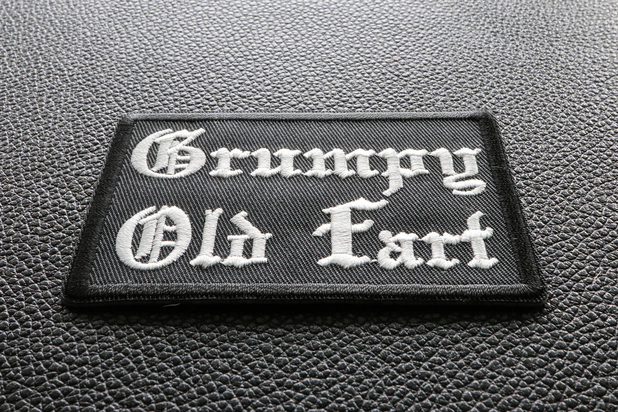 Grumpy Old Fart Funny Iron on Patch In Old English - Iron on Funny ...