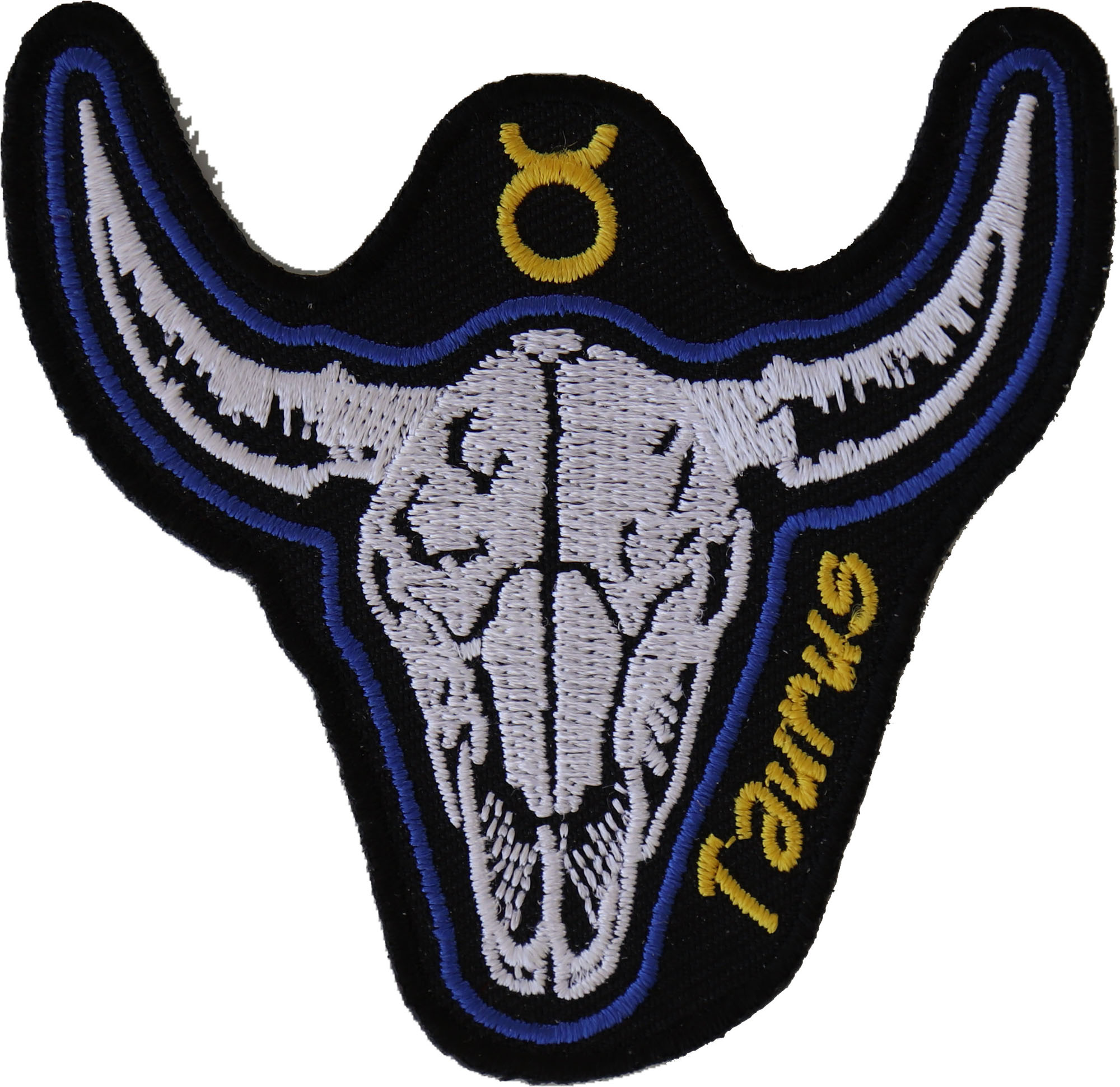 Taurus Skull Zodiac Sign Patch, Skull Patches by Ivamis Patches