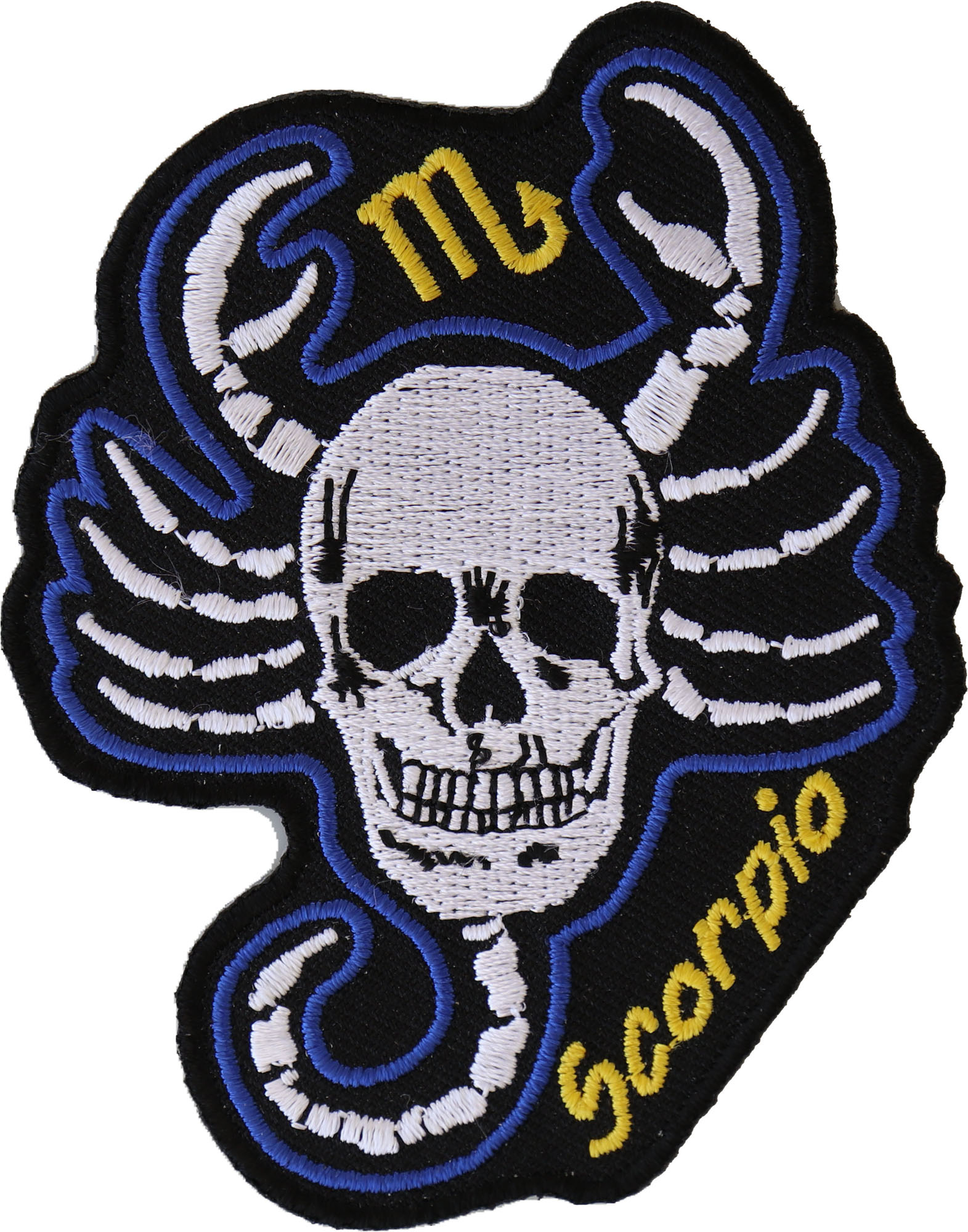 Scorpio Skull Zodiac Sign Patch, Skull Patches by Ivamis Patches