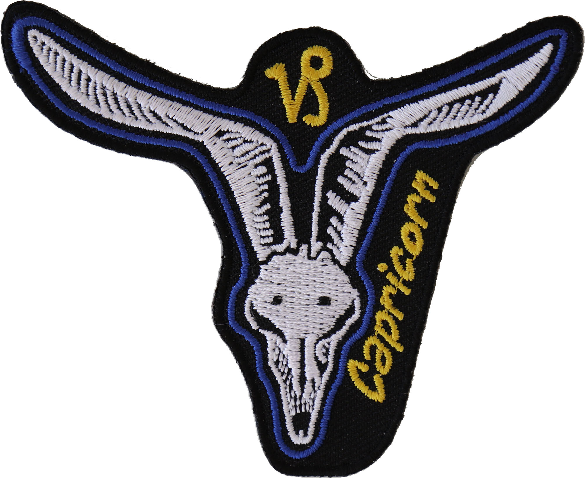 Capricorn Skull Zodiac Sign Patch, Skull Patches by Ivamis Patches