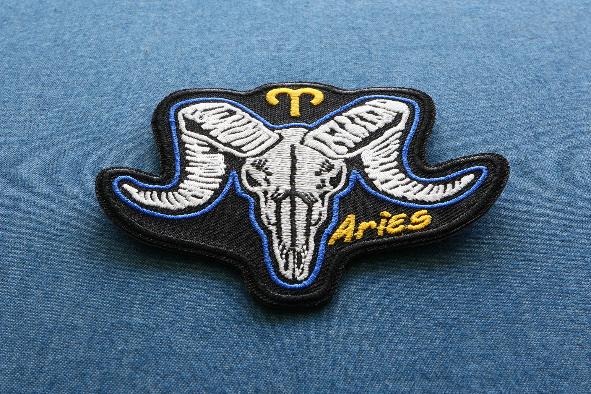 Aries Skull Zodiac Sign Patch, Skull Patches by Ivamis Patches