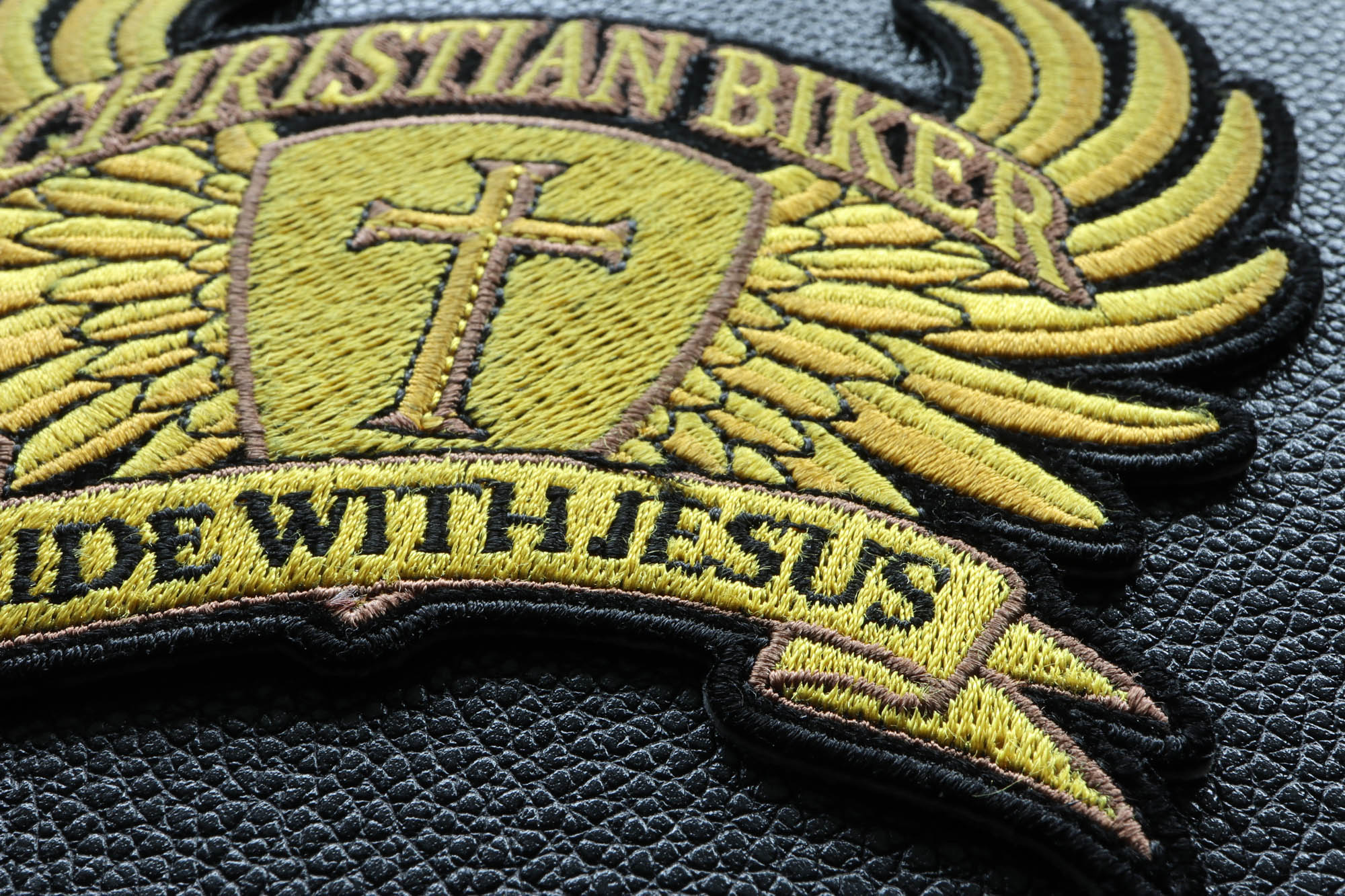 Christian Biker Patch for Sewing on to Jackets by Ivamis Patches
