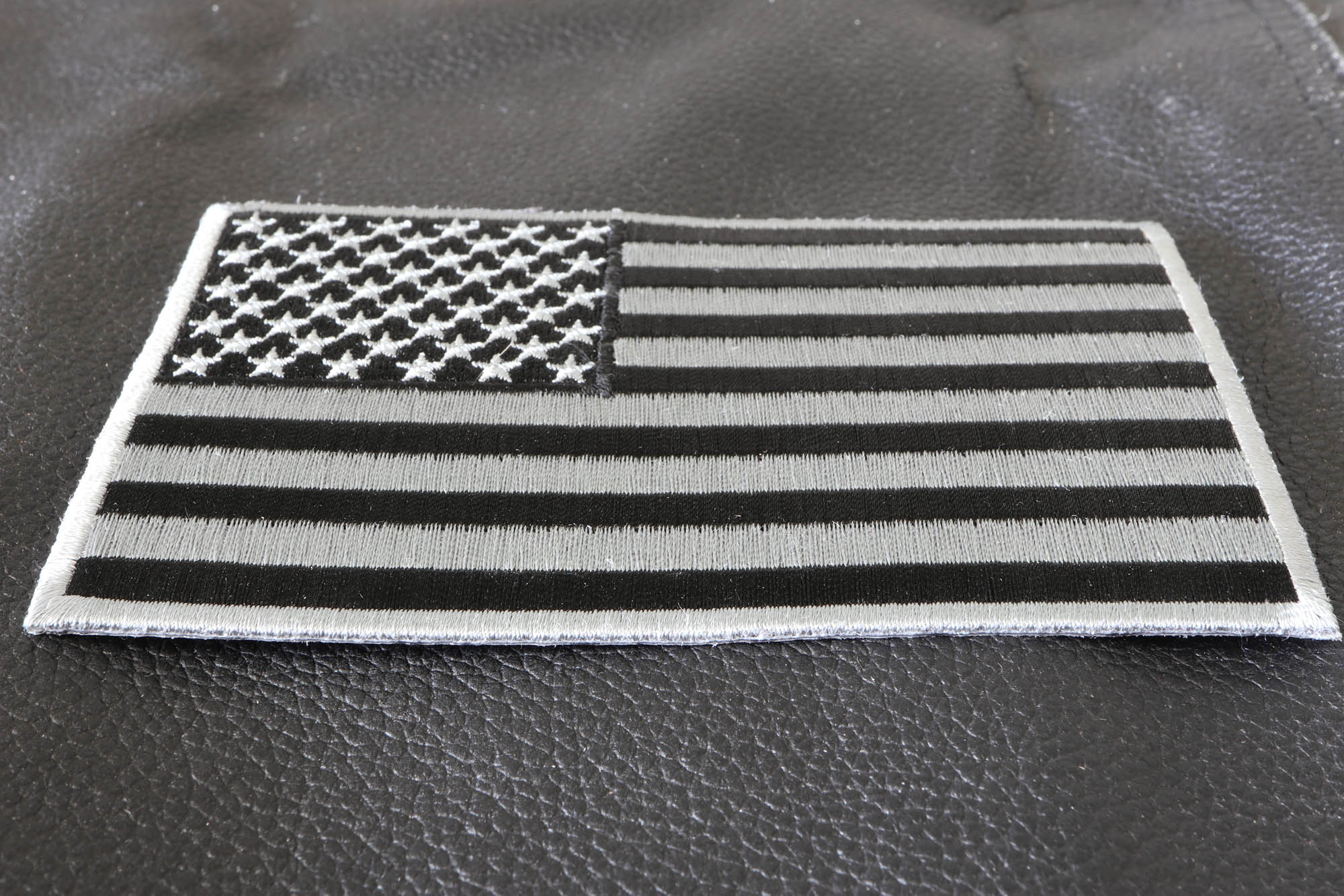 Black and Gray American Flag Patch by Ivamis Patches
